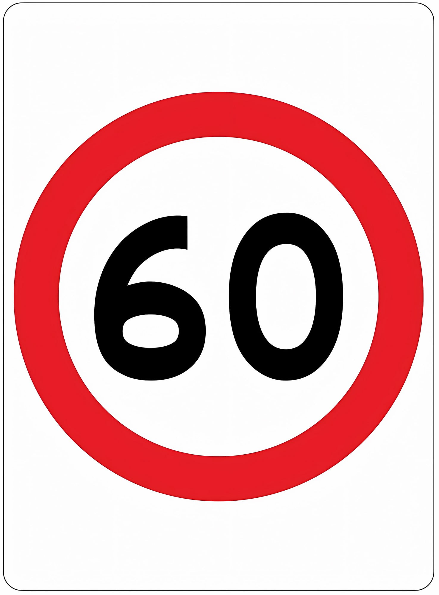 60km Speed Limit Traffic (L6598) Metal Tin Sign - 8"x12" Industrial ...