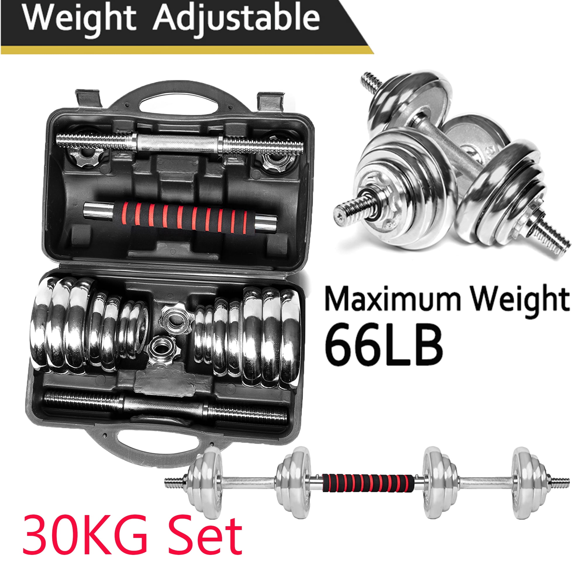 60lb Dumbellsets Adjustable Weight Plates Burn More Calories Weight ...