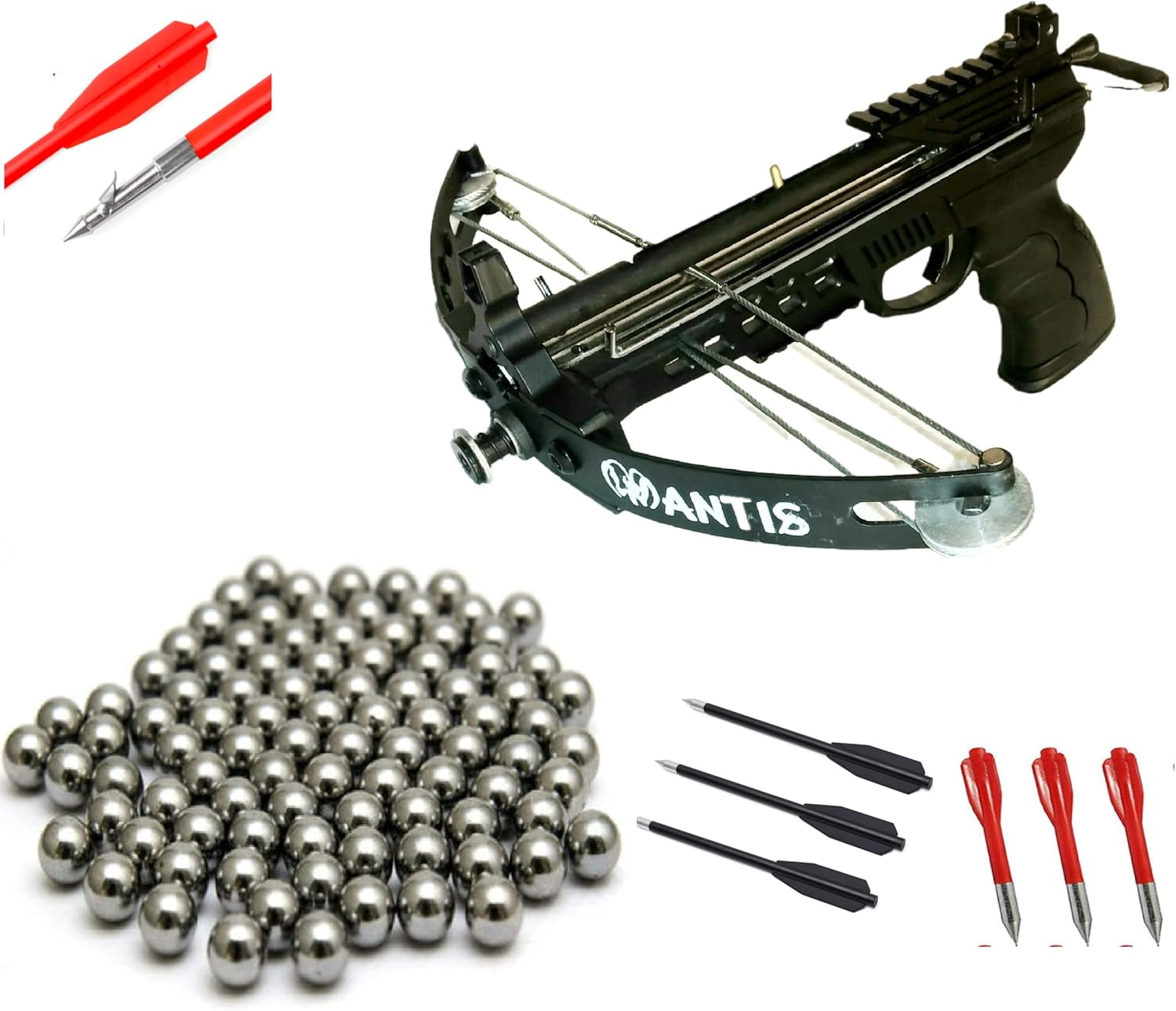 60lbs Mantis Compound Pistol Crossbow. Shoots Steel Balls and Regular ...