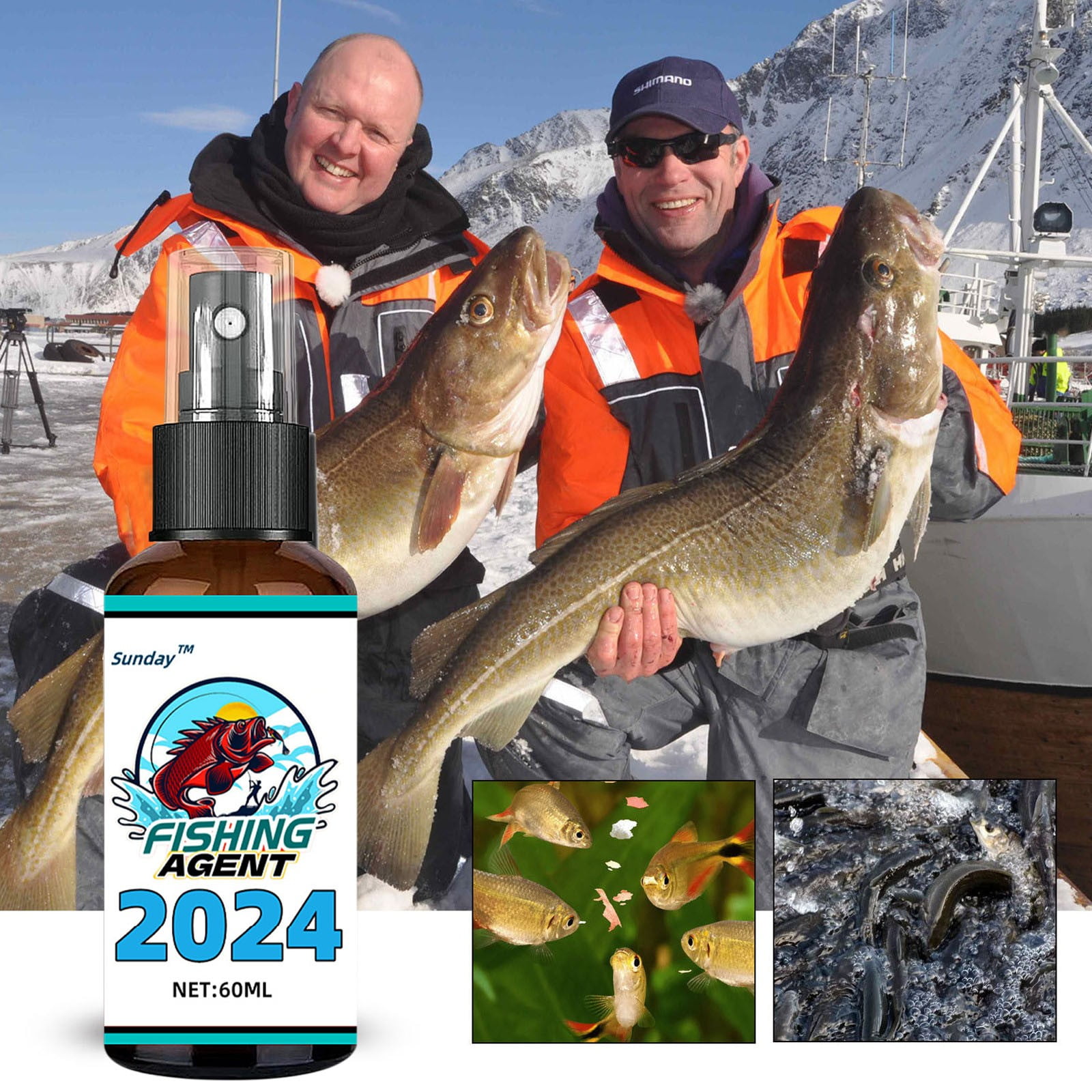 60ml*7 Bait Liquid Fishing Fast Hooked Neuroinducer Marine Bait ...