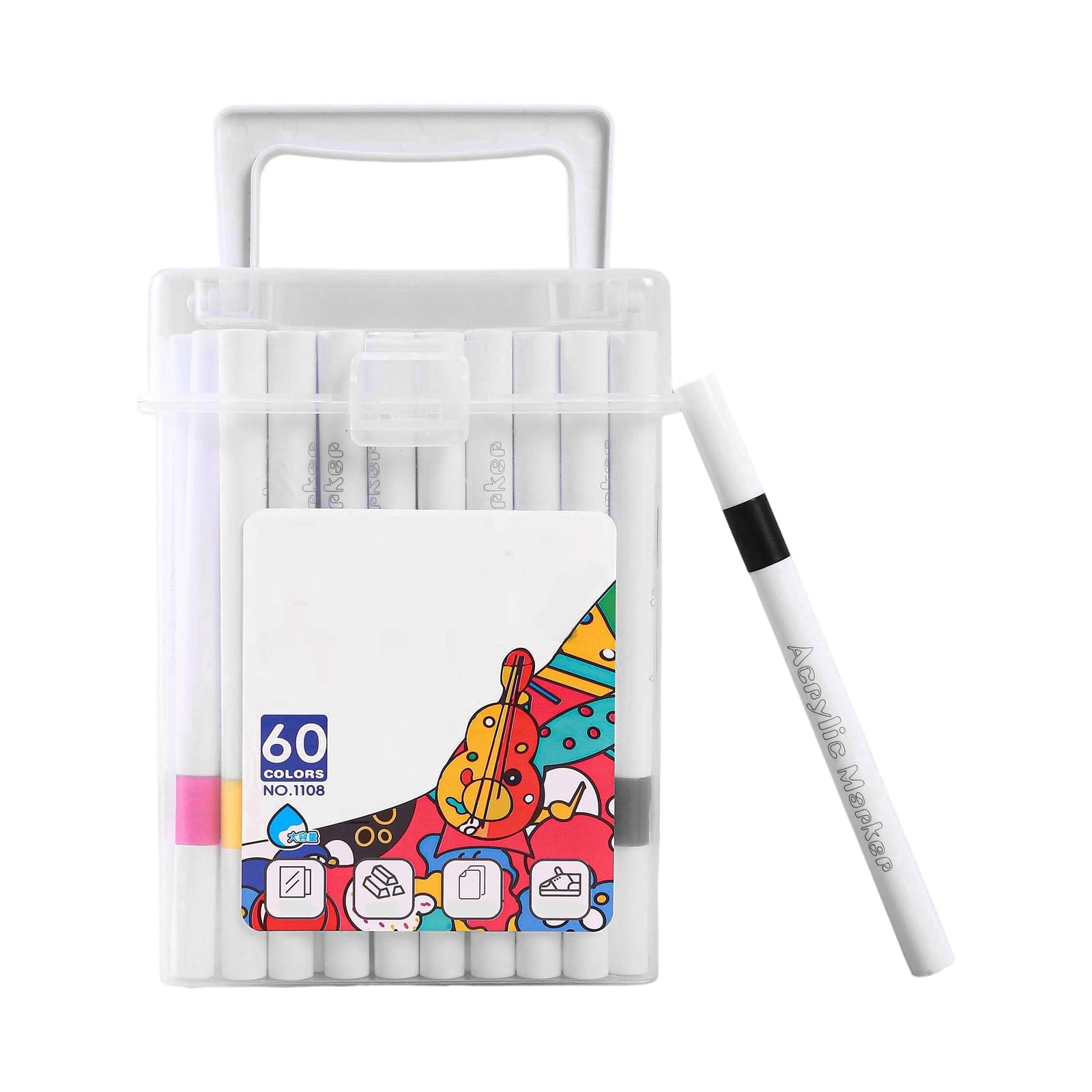 60ml Acrylic Paint Markers Art Drawing Pens Set - Walmart.com