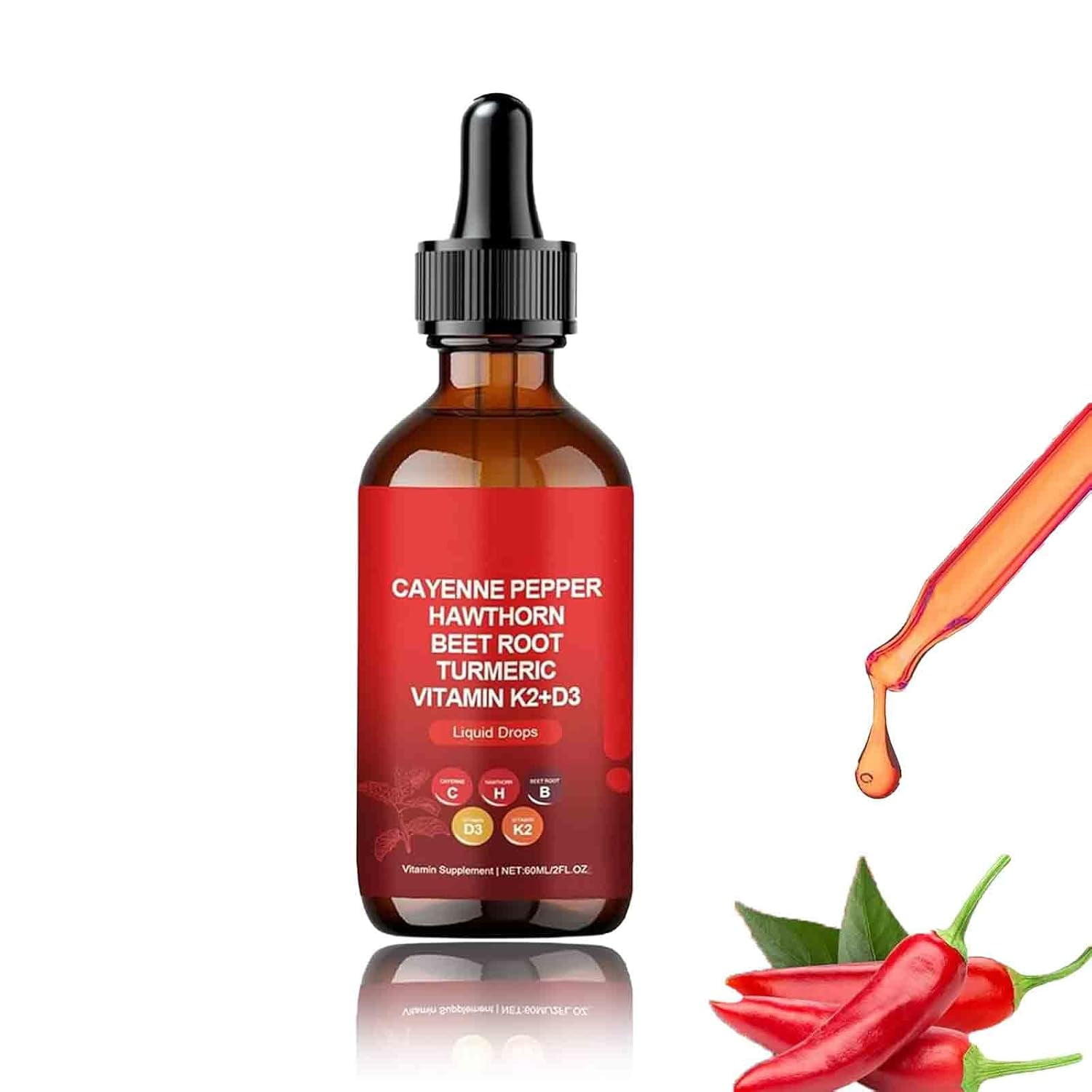 60ml Aeluro Cayenne Pepper Extract, Aeluro Cayenne Drops, 60ml Cayenne Pepper Drops, Cayenne ...