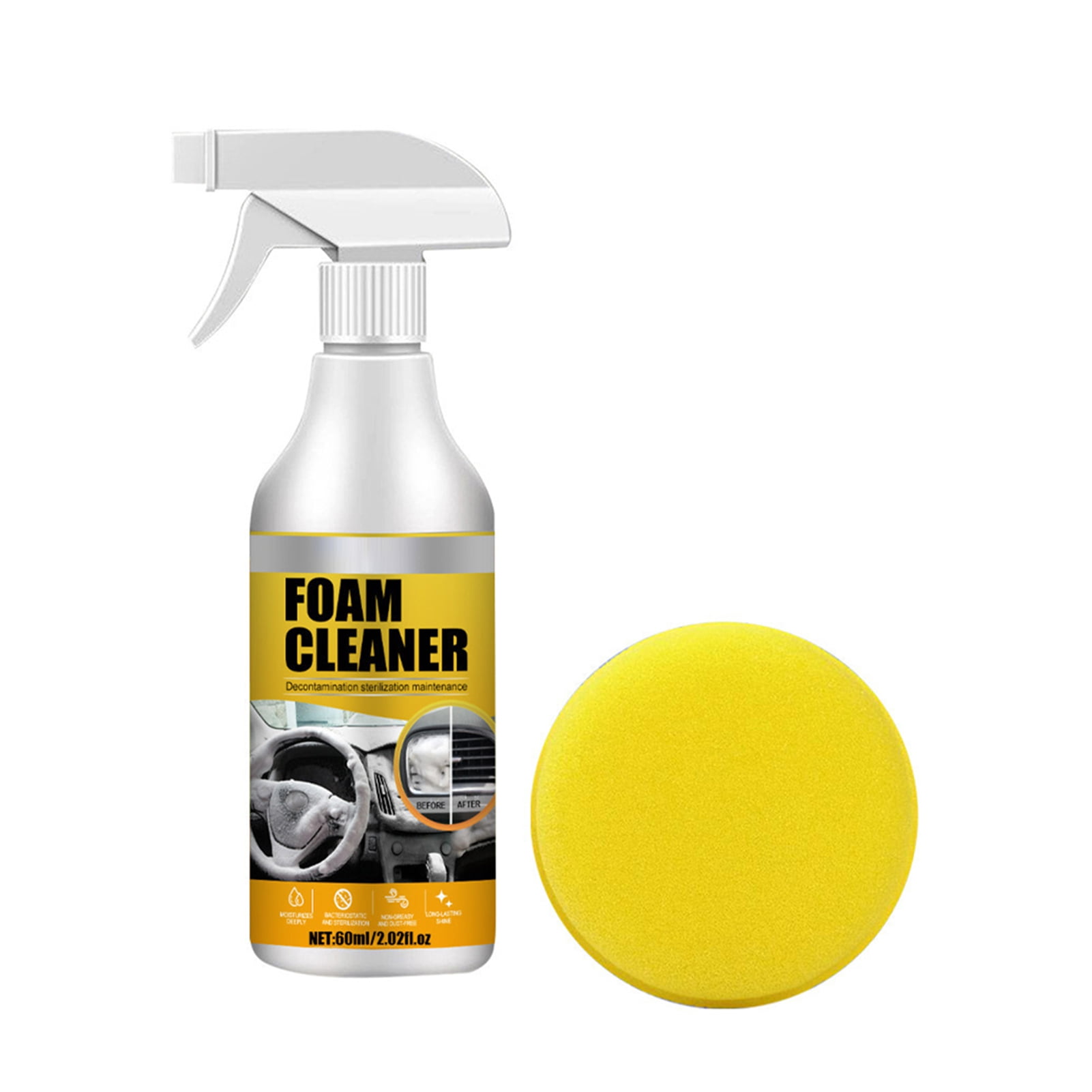 60ml Car Interior Foam Cleaner Eco-friendly Fast-acting Upholstery Dash ...
