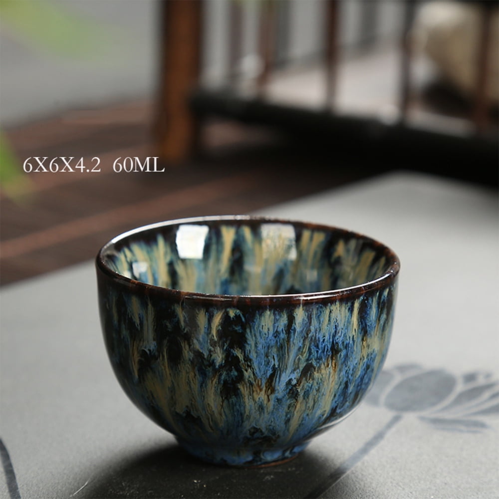 60ml Chinese Tea Cup Kiln Transformation Chinese Ceramic Kung Fu Tea ...