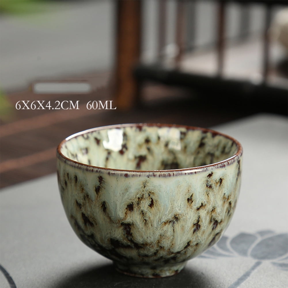 60ml Chinese Tea Cup Kiln Transformation Chinese Ceramic Kung Fu Tea ...
