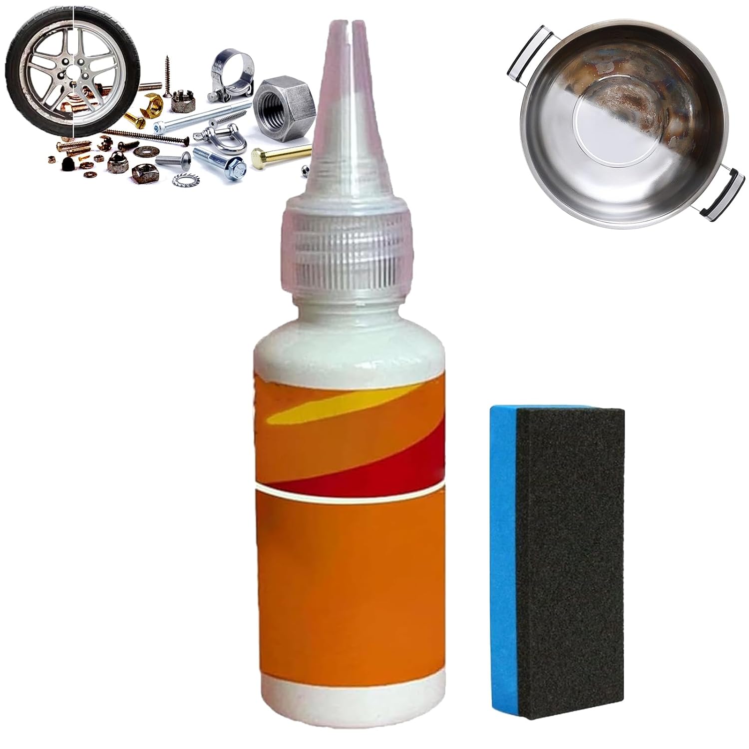60ml Chrome & Metal Polish Cream with Sponge, 2025 New Metal Polishing ...