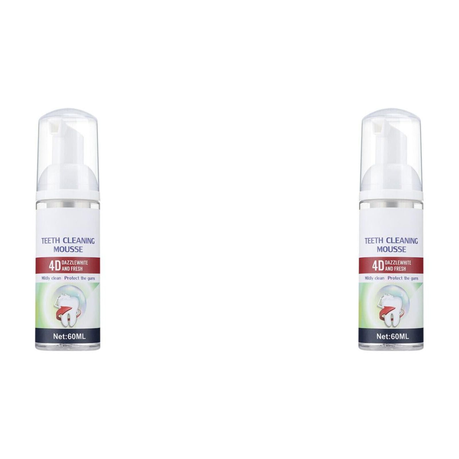 60ml Mint Flavor Teeth Teeth Foam Toothpaste Clean Teeth Removed Stains ...