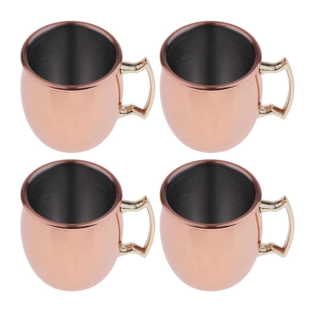 60ml Mug Marble Double Walled Copper Mugs Cup, Pure Solid Copper Cups ...