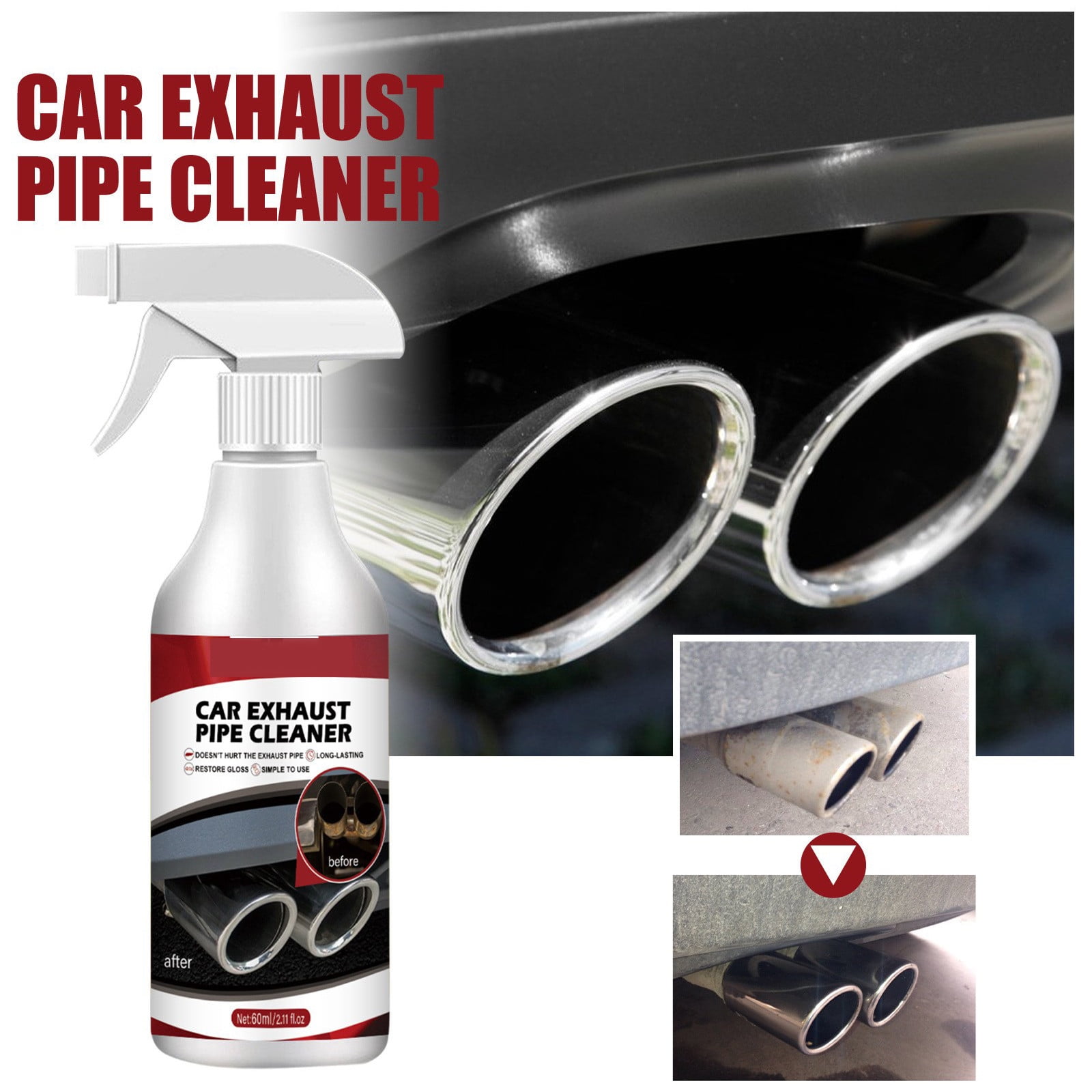 60ml Of Car Exhaust Pipe Rust Cleaning Agent Rust And Carbon Removal ...