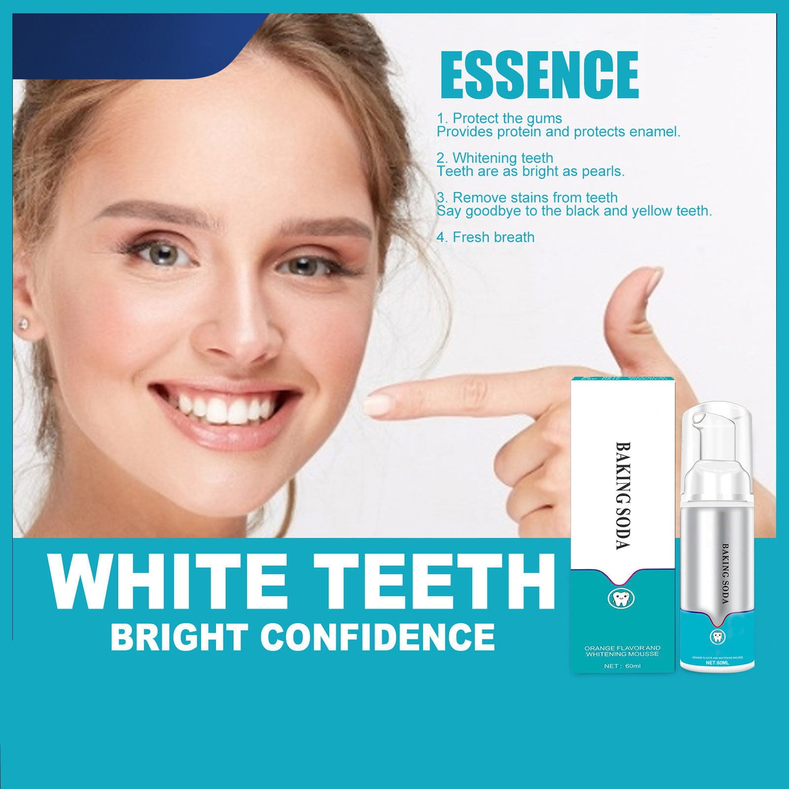 60ml Oral Foam Toothpaste for Deep Cleaning and Fresh Breath with ...