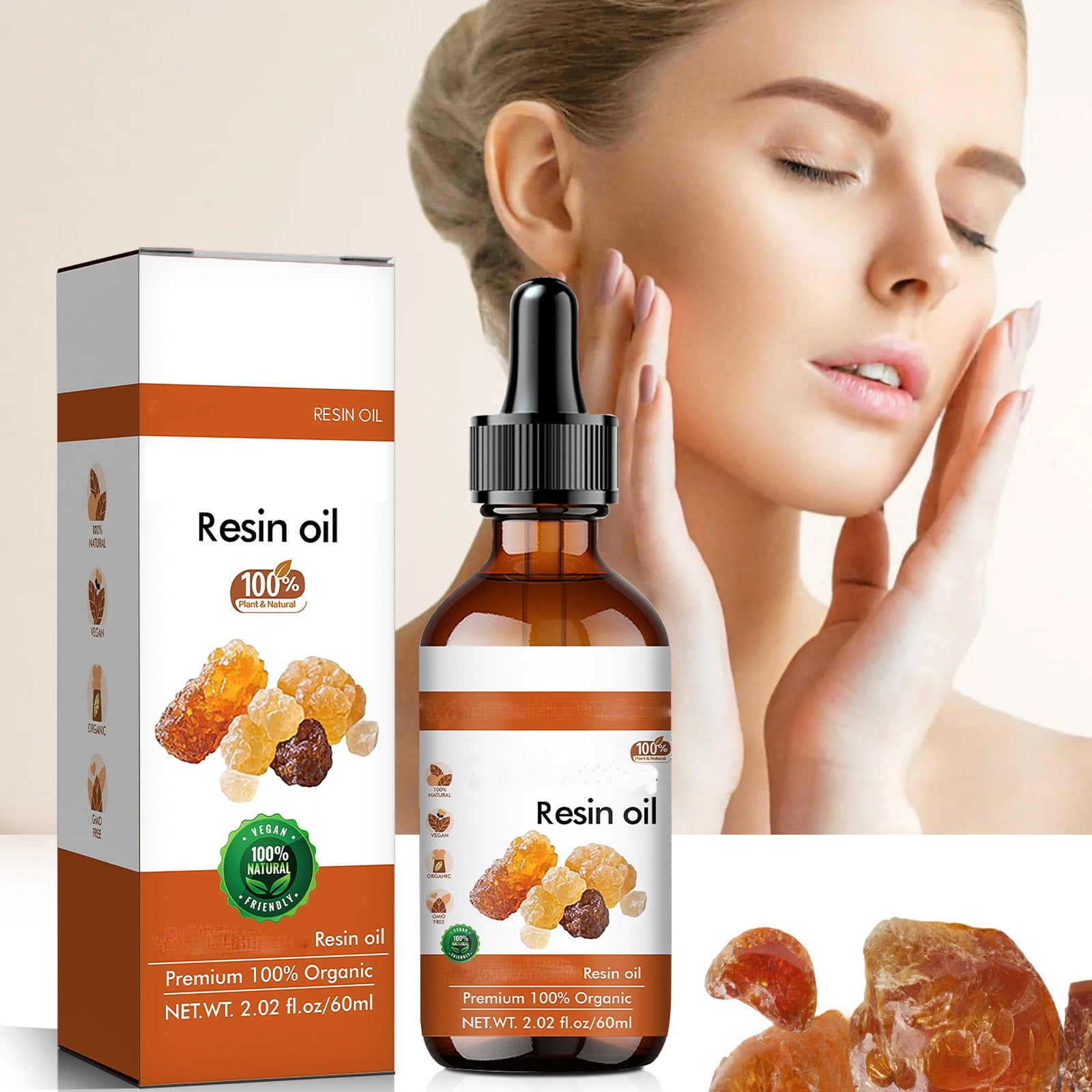 60ml Organic Frankincense Resin Oil for Face - Reduces Fine Lines & Wrinkles, Soothes Irritated ...