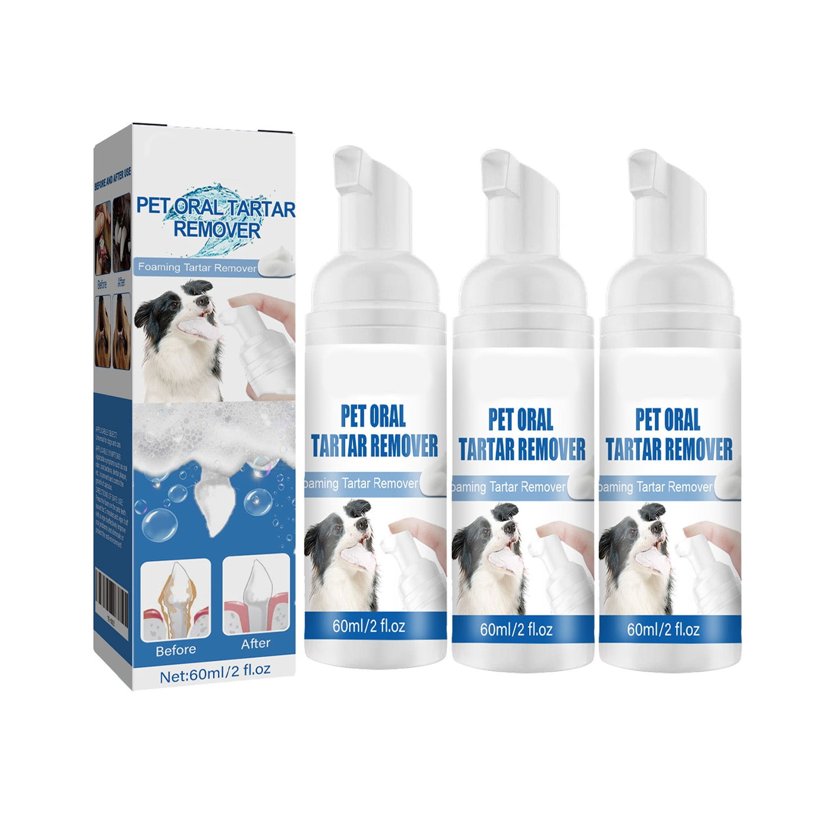 60ml Pet Dental Spray for Dogs Teeth Cleaning, Wenini Pet Oral Care ...