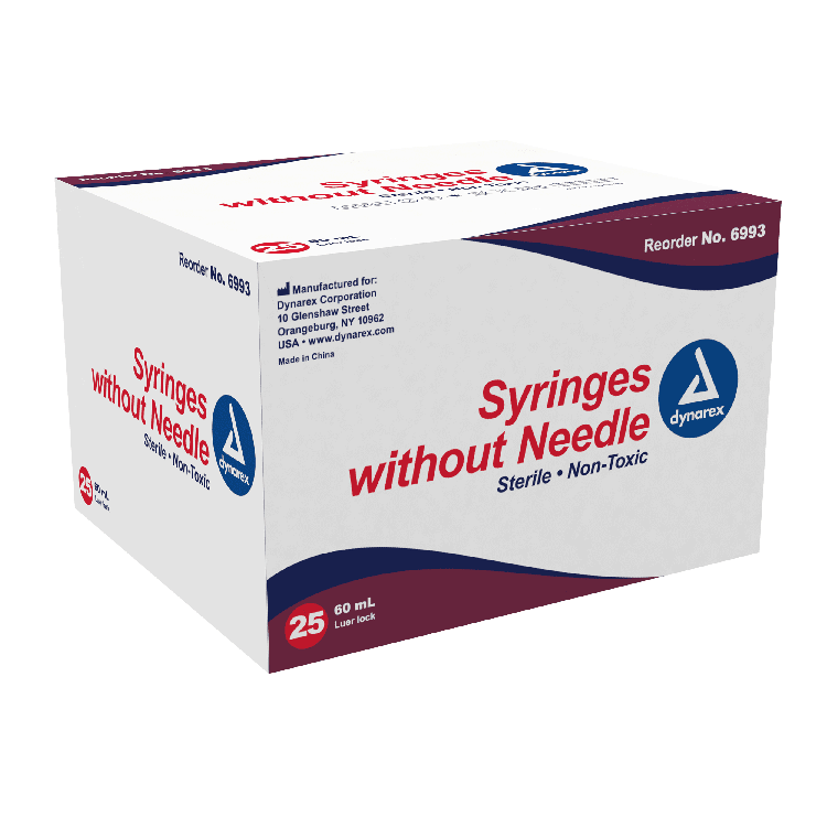 60ml Syringe Only with Luer Lock Tip - 25 Syringes Without a Needle by ...
