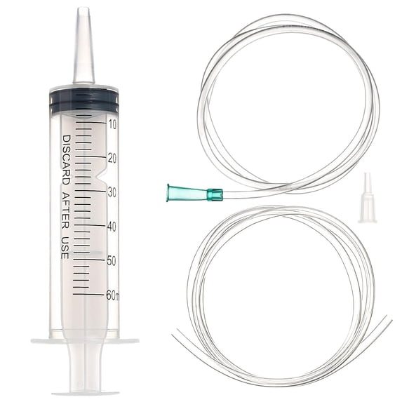 60ml Syringe with 40-inch Tube and Tip Adapter, for Feeding Pets ...