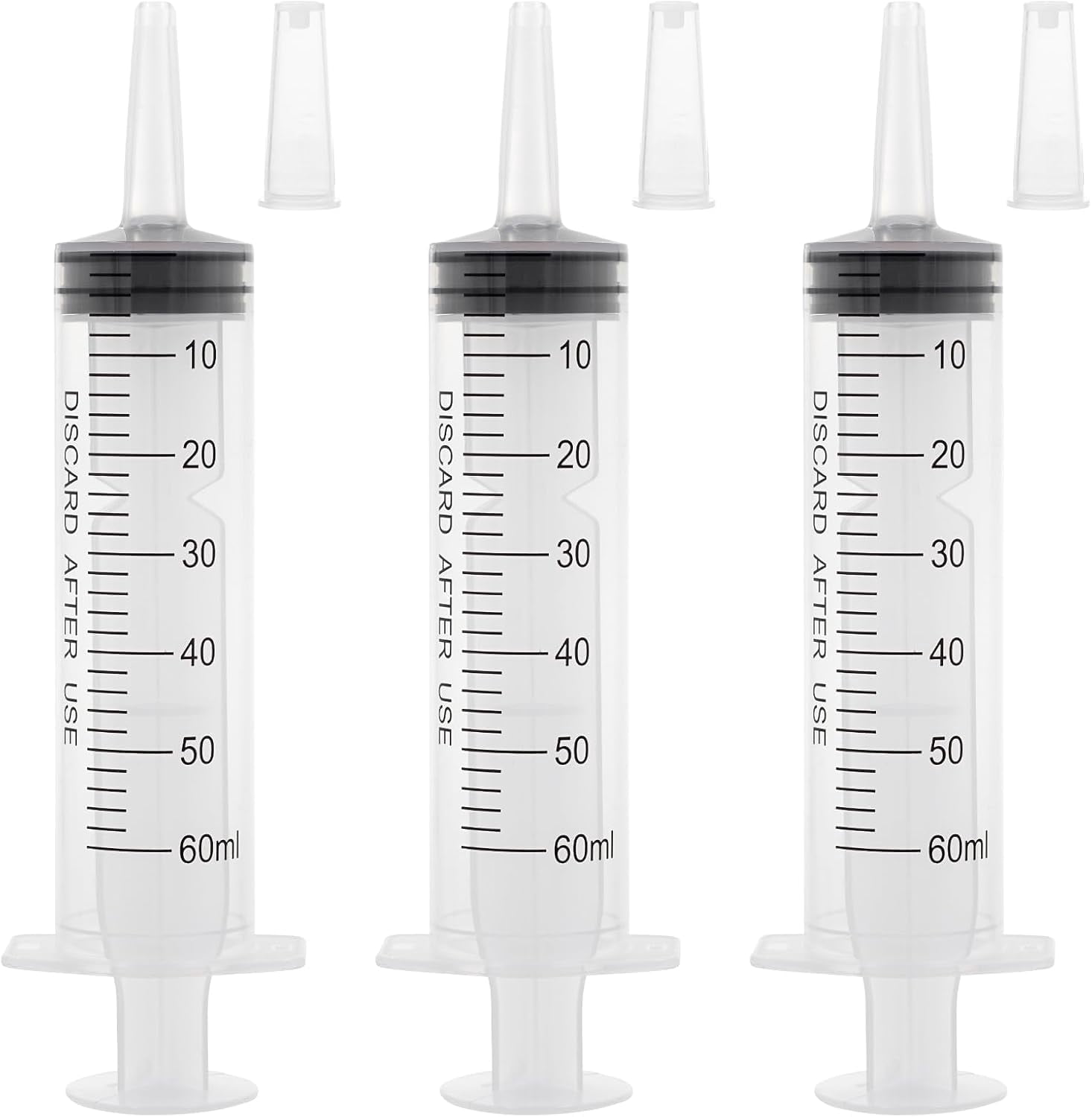 60ml Syringe with Cap, Syringes without Needle for Liquid, Scientific ...