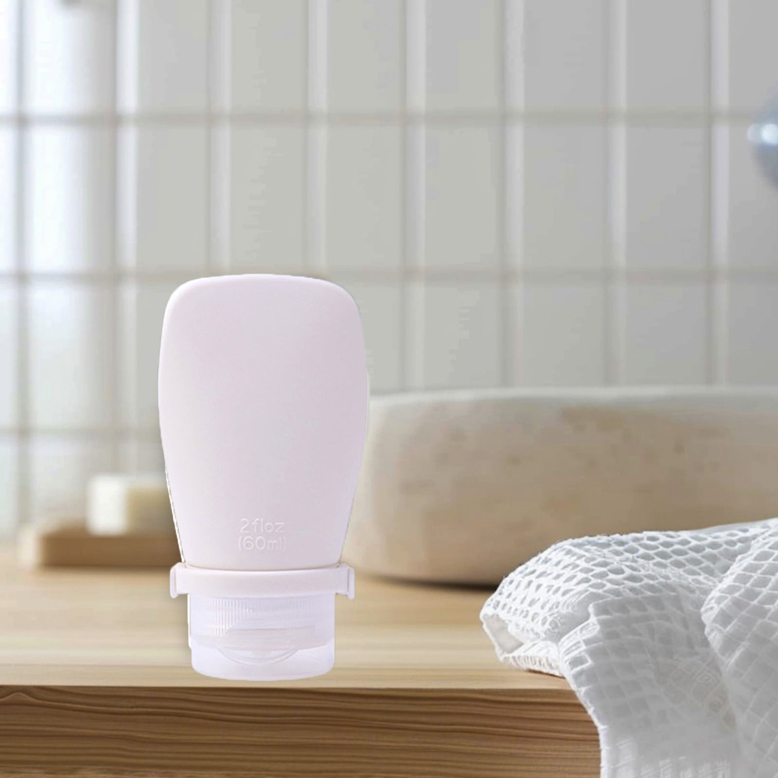 60ml Travel-Sized Cosmetic Sample Bottles with Flip-Top Lids, Silicone ...