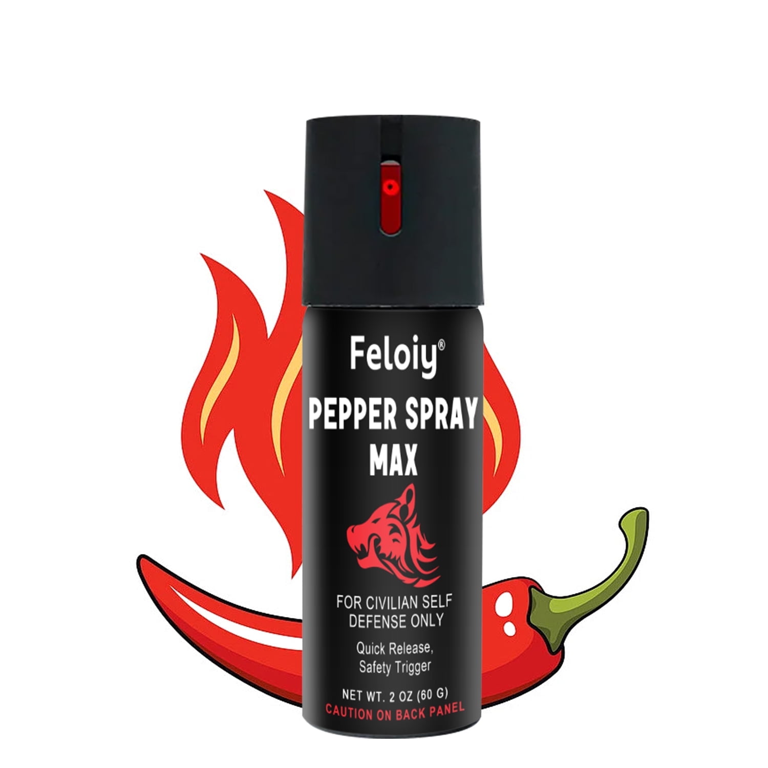 60ml bottle of pepper spray with safety cap for safety protection ...