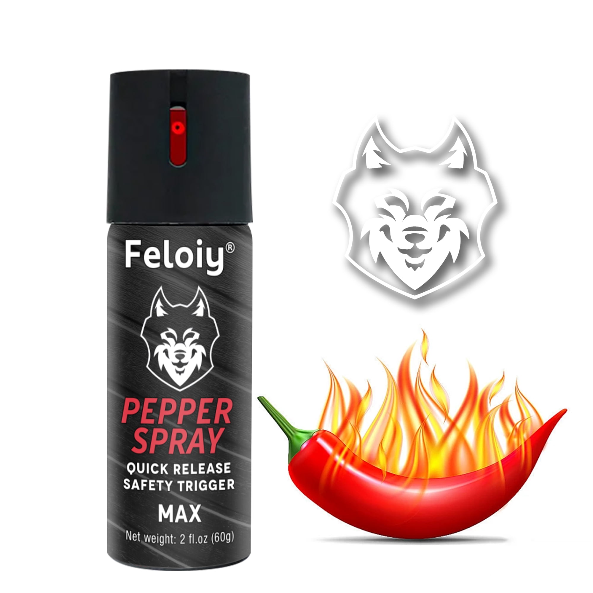 60ml bottle of pepper spray with safety cap for safety protection ...