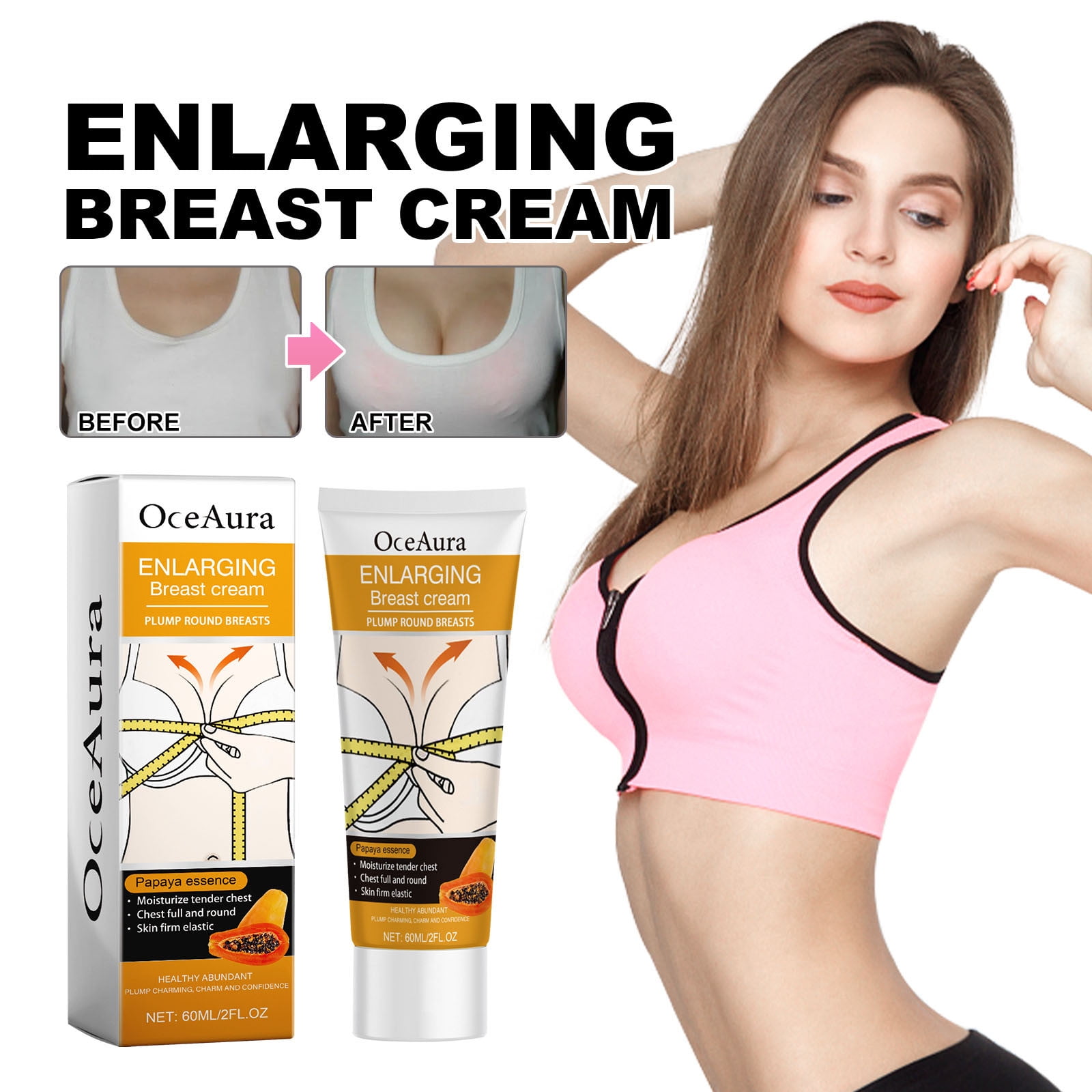 60mlBreast Enhancement Cream - Natural Firming & Plumping Formula - Fast-Absorbing Texture for ...