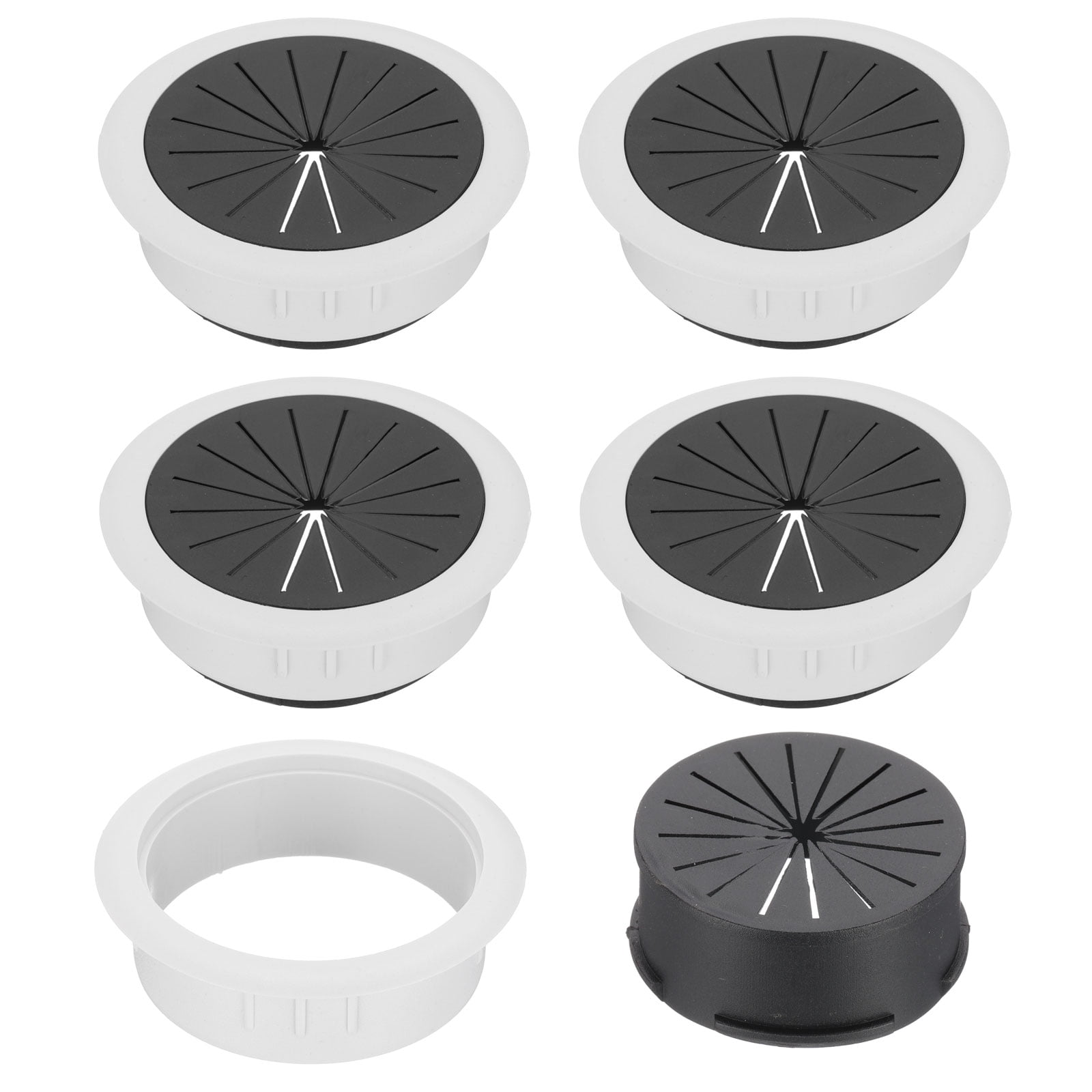 60mm(2 3/8inch) Desk Grommet, 5pcs Desk Cord Hole Cover Desk Cable Hole ...