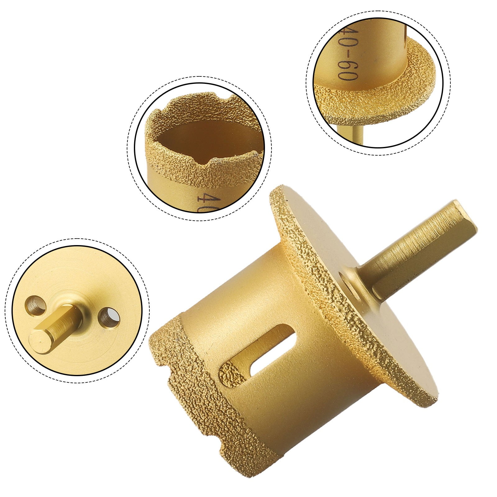 60mm 65mm 70mm Brazed Diamond Hole Drill Saw Core Bit Hole Opener M10 ...