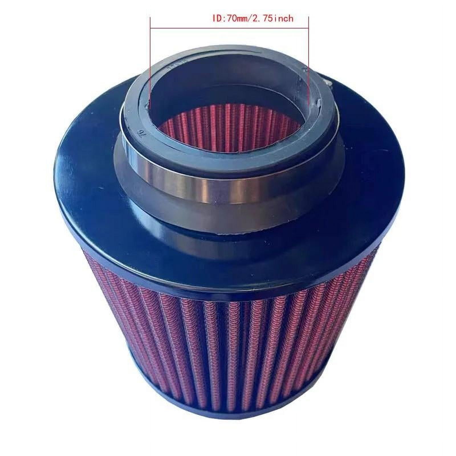 60mm 70mm 76MM High Flow Cold Cone Air Intake Filter 3inch Universal ...
