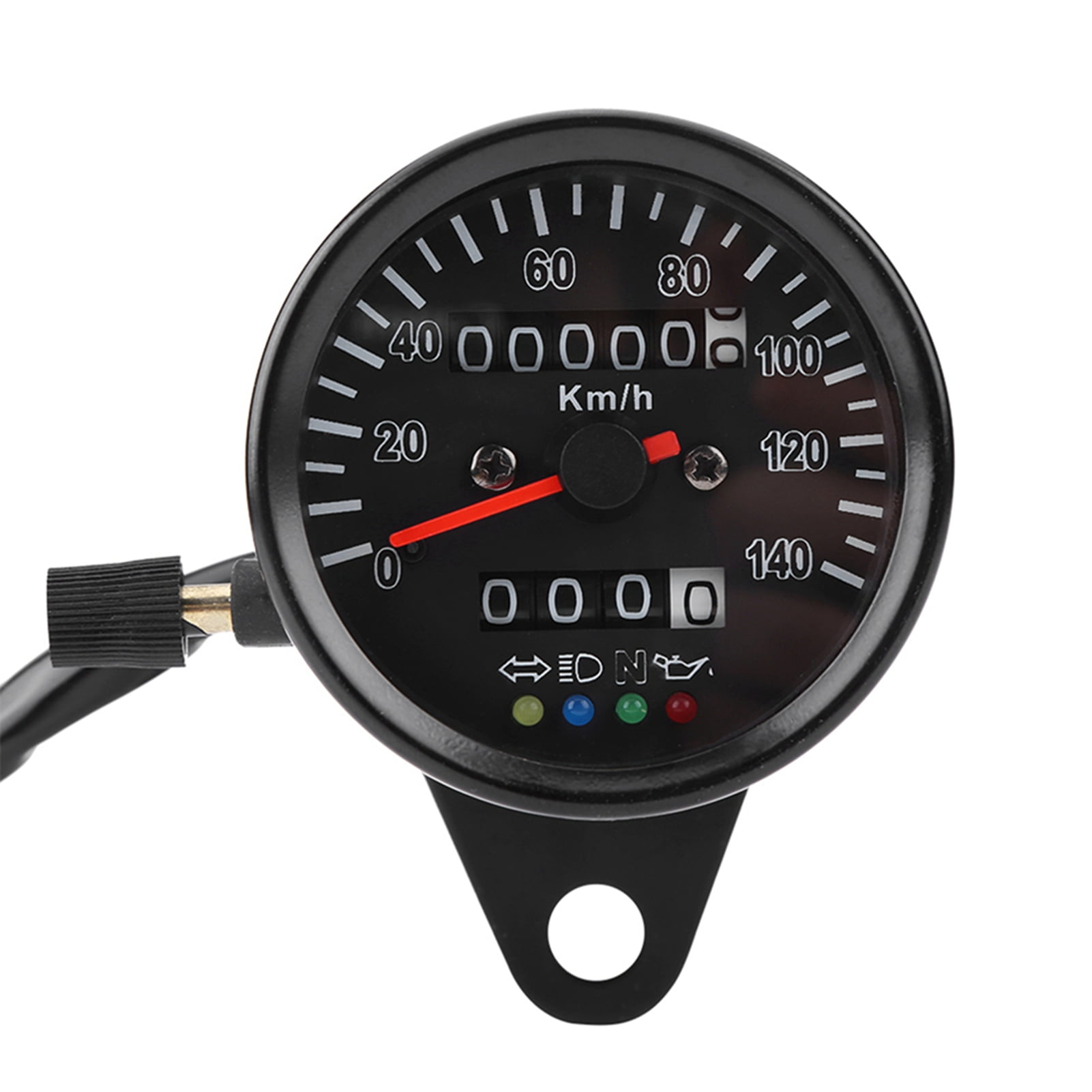 60mm Black Motorcycle Odometer Speedometer Gauge with indicator ...