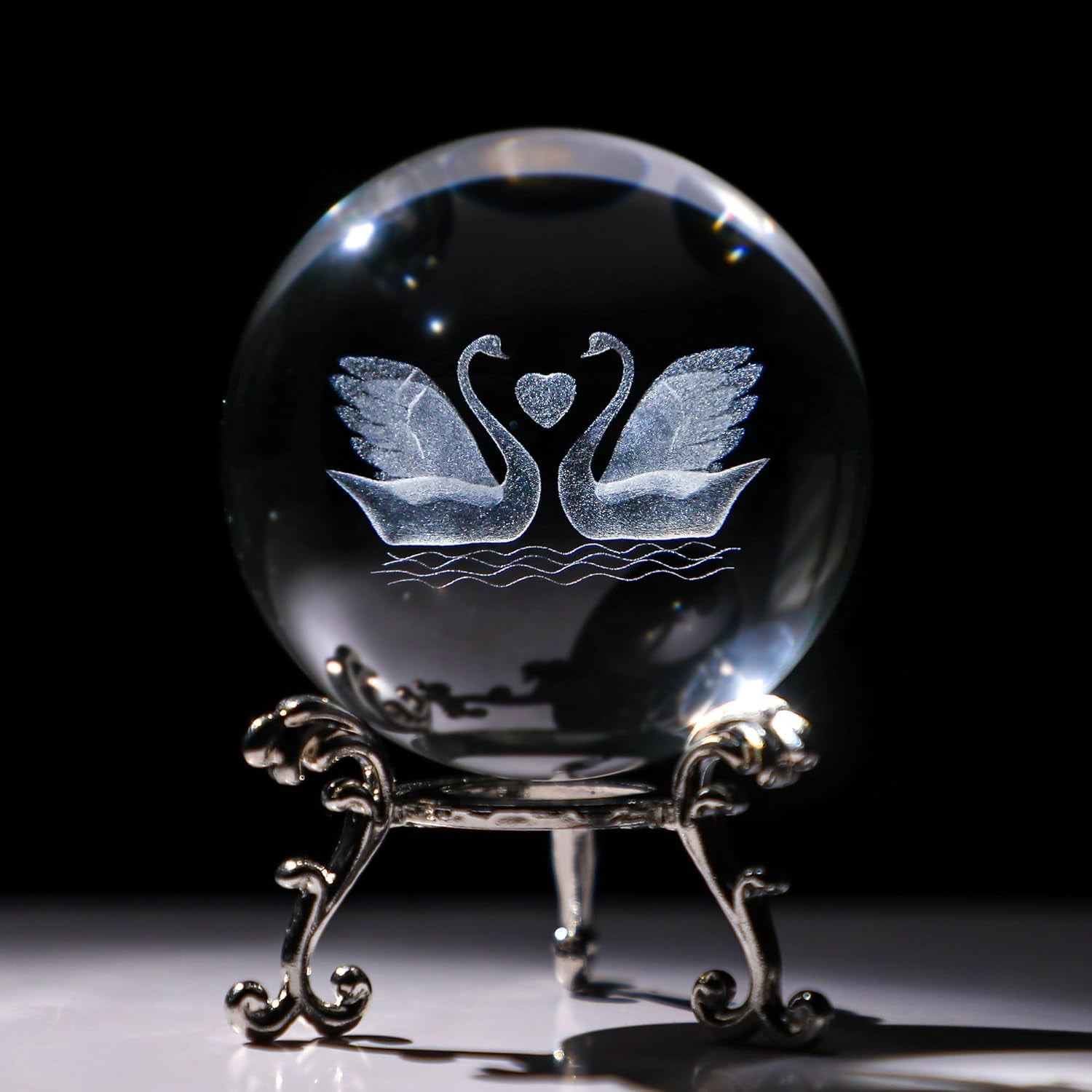 60mm Crystal Ball Paperweight, 3D Laser Engraving in Glass Ball with ...