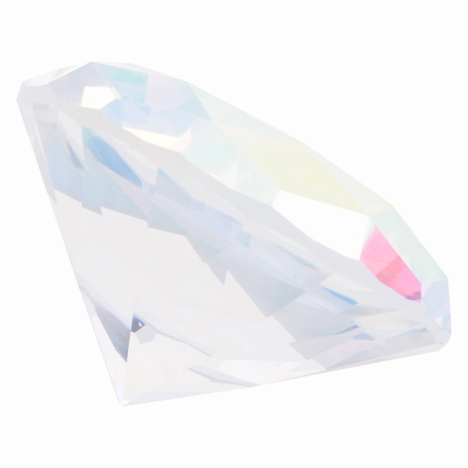 60mm K9 Crystal Diamond Paperweight Decorative Rainbow Maker Prism ...