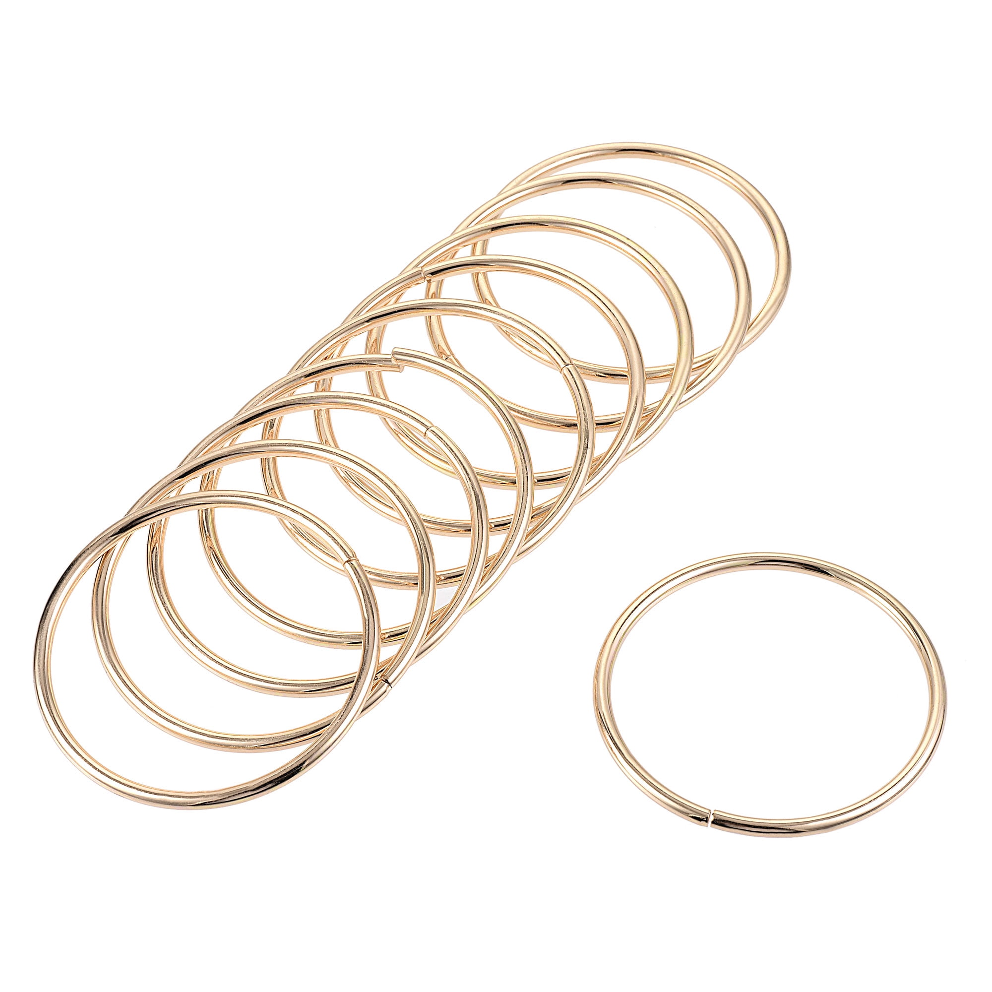 60mm Metal O Rings Non-Welded for Straps Bags Belts DIY Gold Tone 20pcs ...