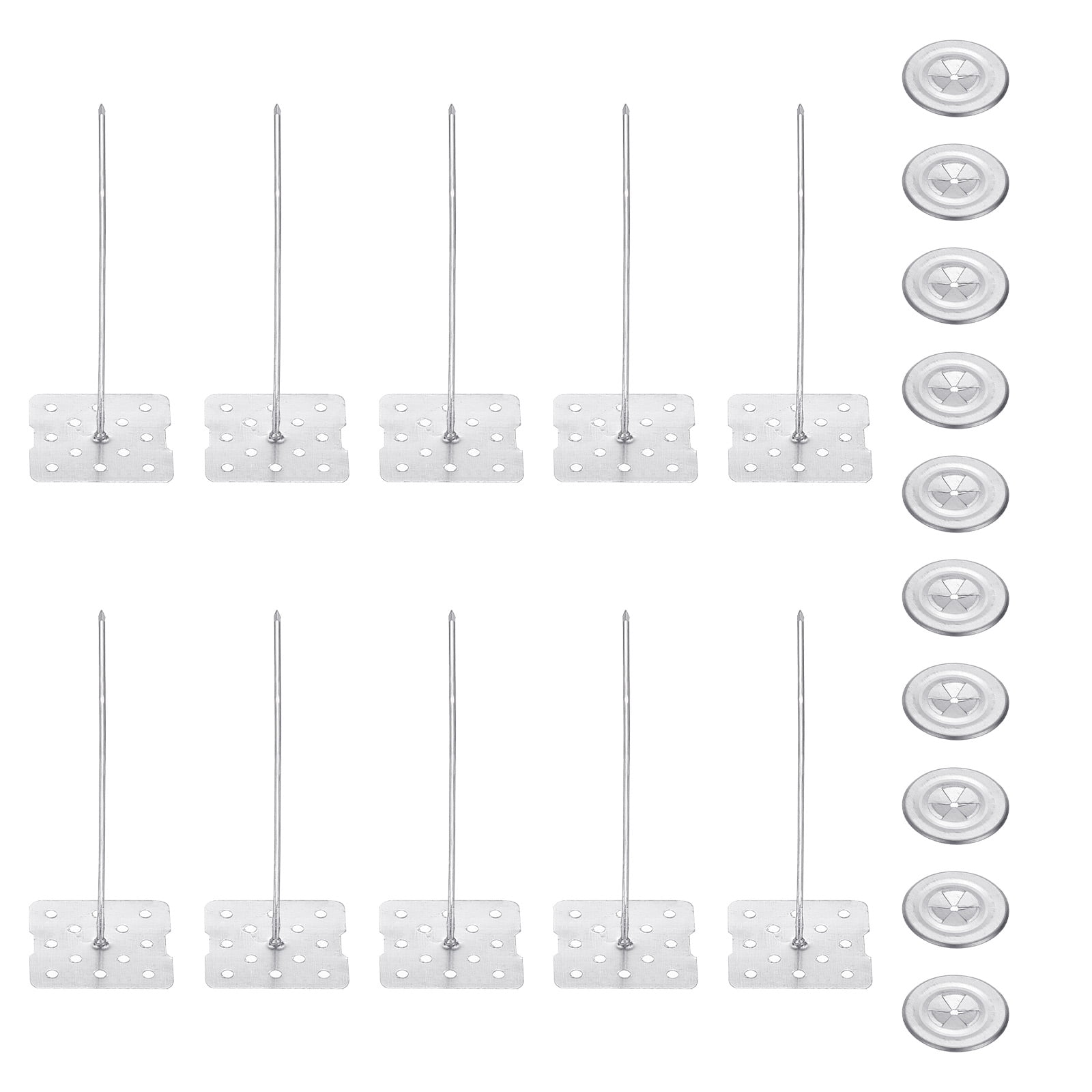 60mm Perforated Insulation Pins with Round Washer,50 Sets 2in ...