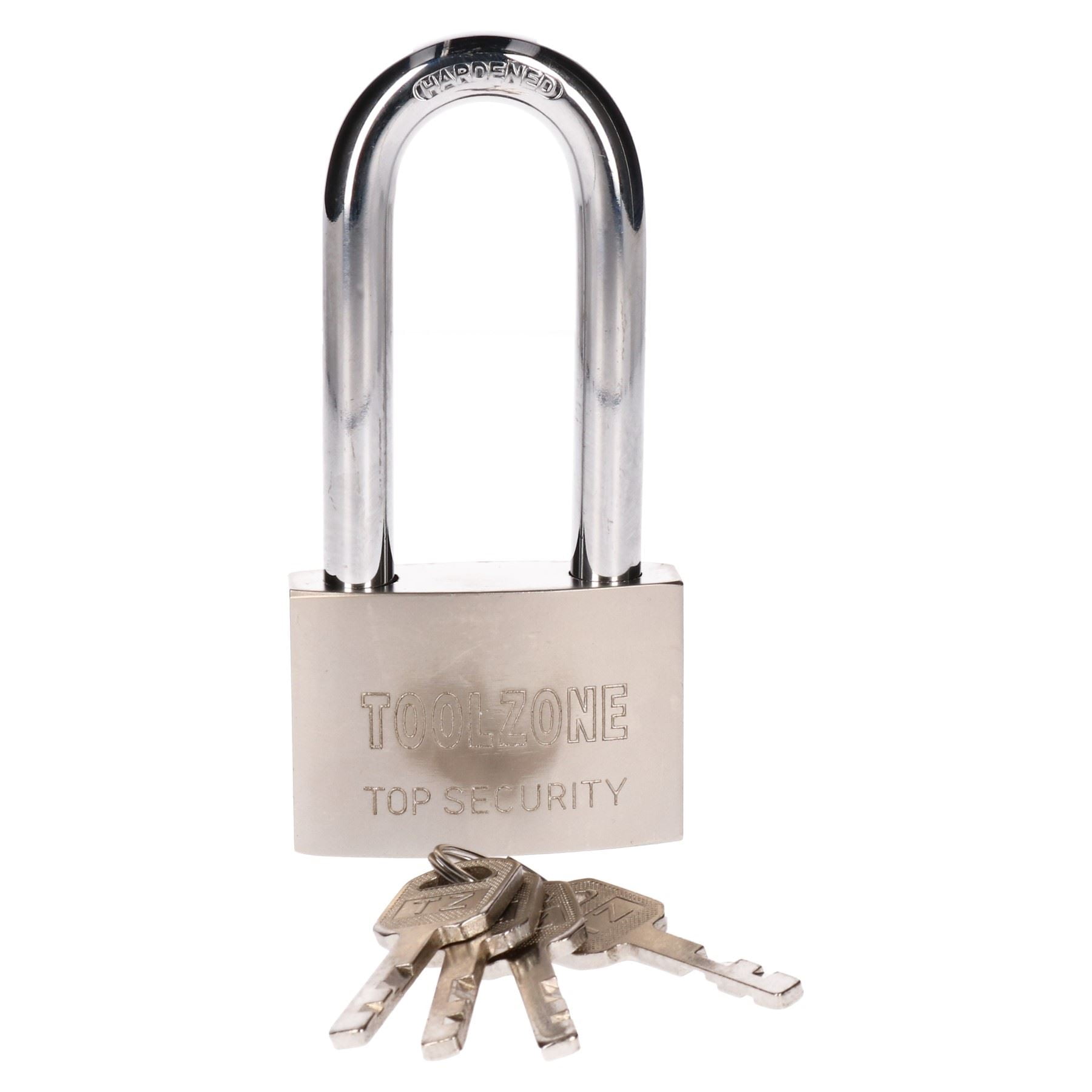 60mm long shackle padlock 4 keys security / lock / shed / garage TE622 ...