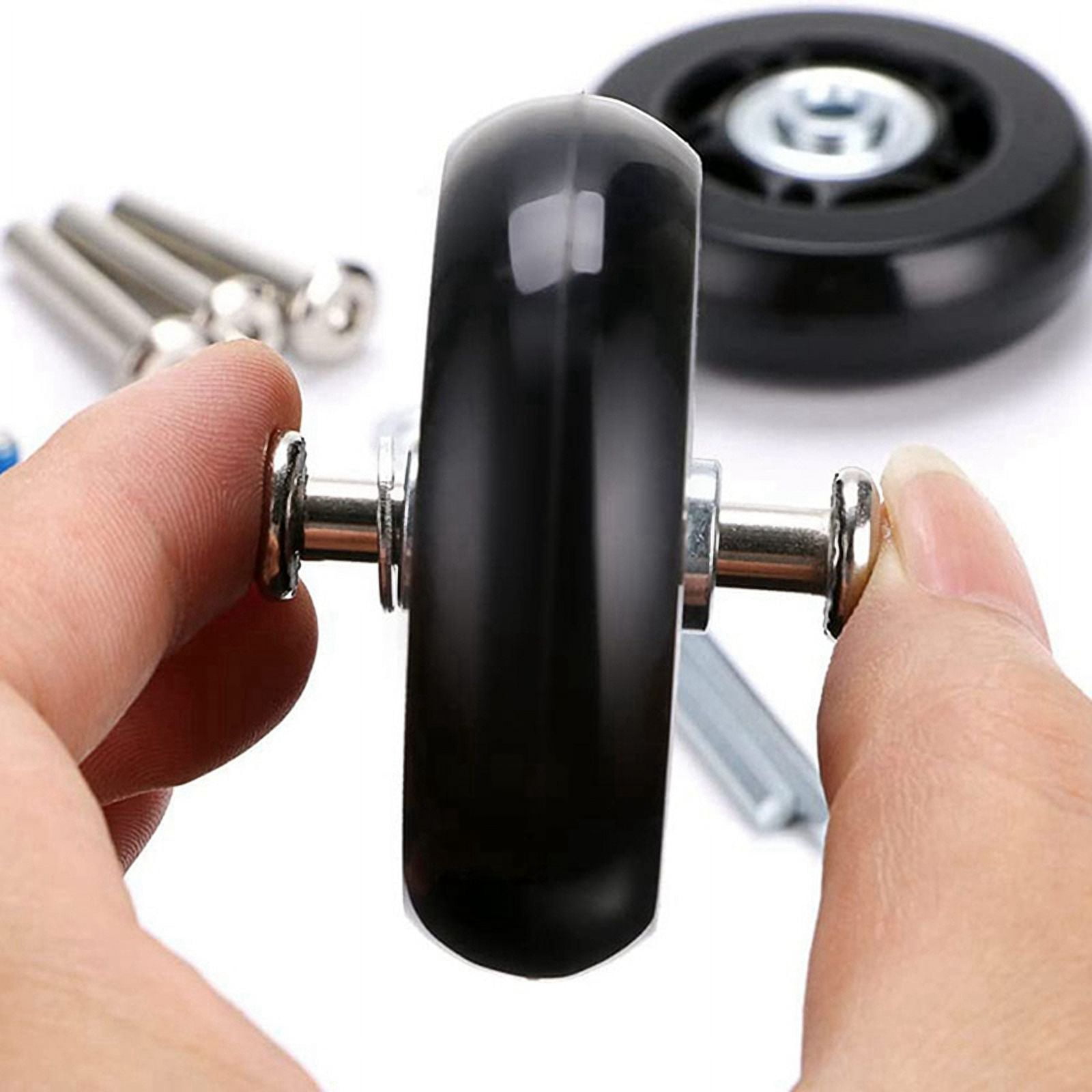 60mm x 18mm Luggage Suitcase Replacement Wheels, Rubber Swivel Caster ...