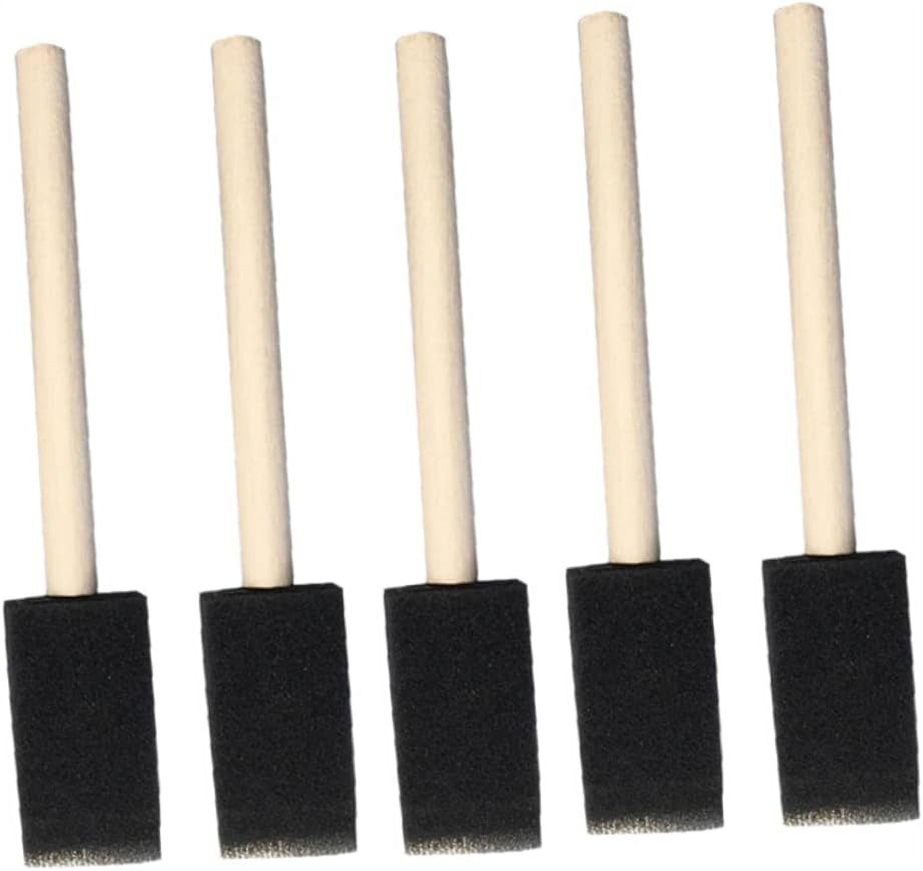 60pcs 1 Black Sponge Foam Brush Acrylic Paint Sponge Brush Paint Kids ...