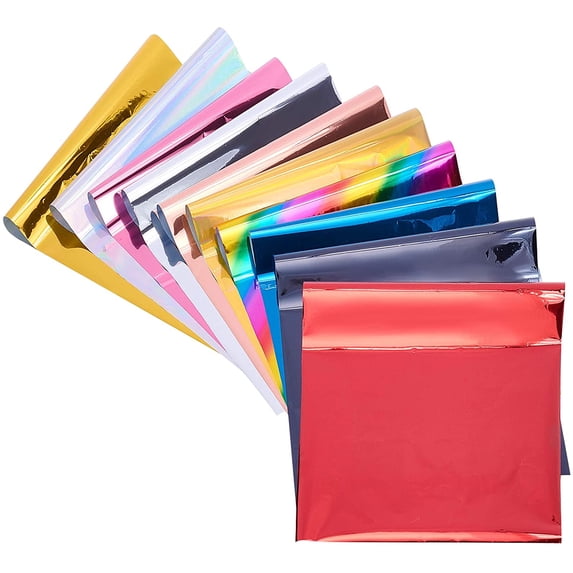 60pcs 10 Color Hot Foil Stamping Paper Transfer Foil Paper 11.4x7.3inch ...