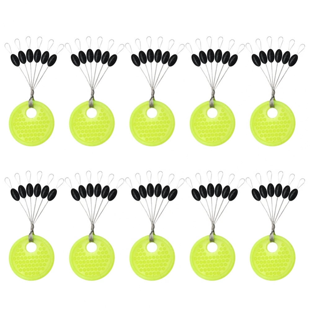 60pcs 10 Group Set Rubber Space Beans Stopper for Fishing Bait Fish ...