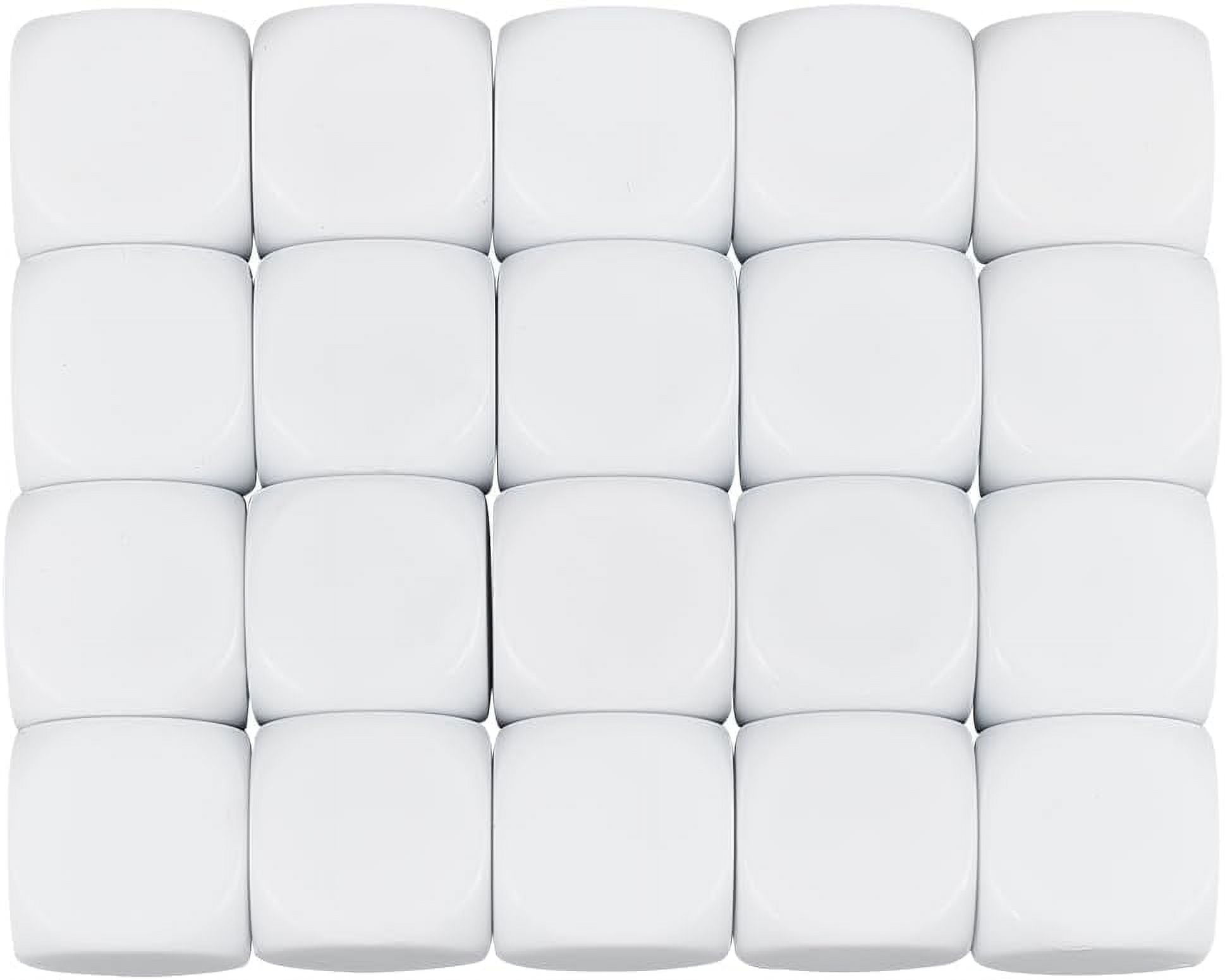 60pcs 16mm Acrylic Blank White Dice Six Rounded Corner Acrylic Blank ...