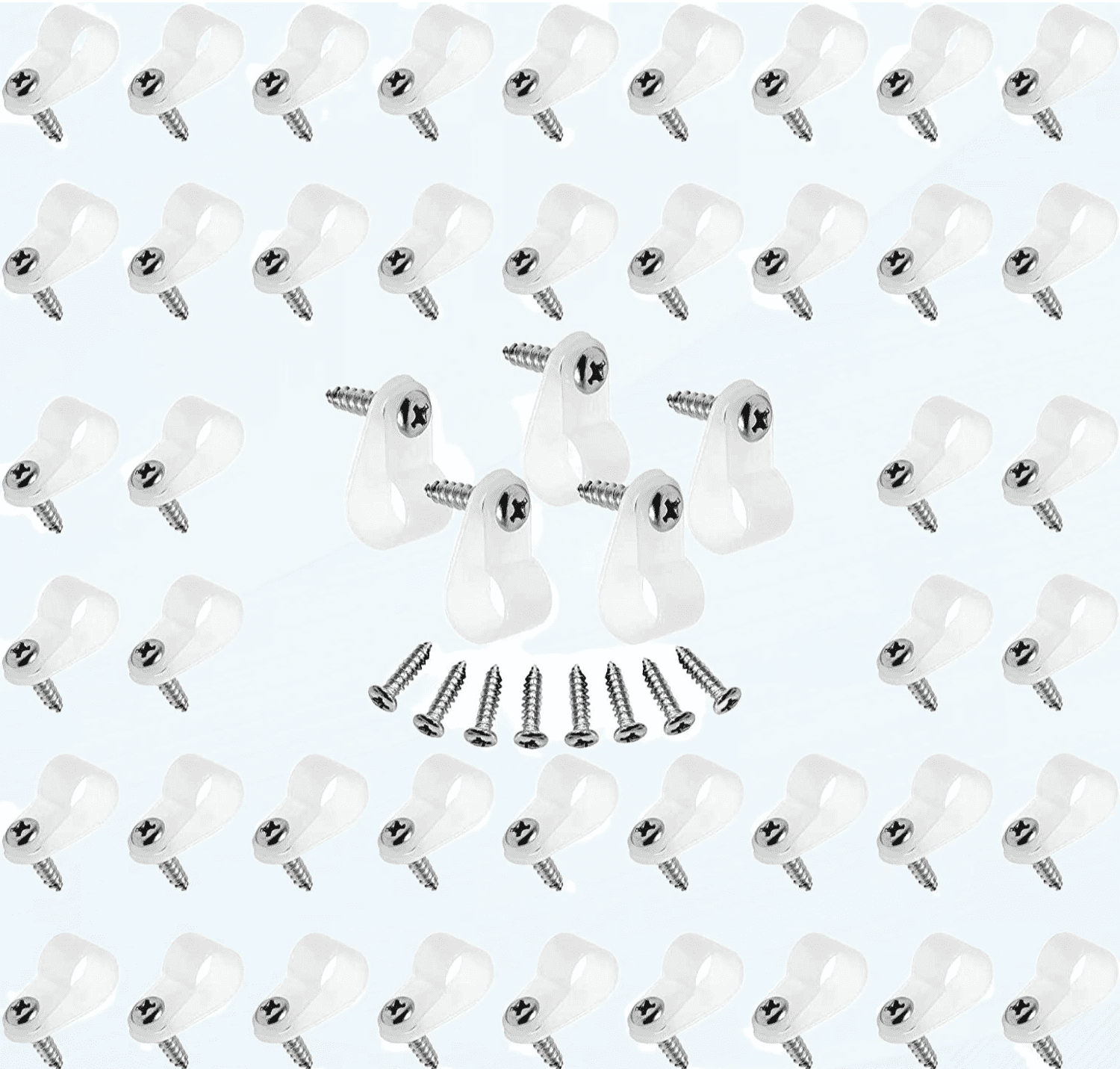 60pcs 3/8 Inch Nylon Cable Clamps, R-Type Wire Cable Clips with M4 ...