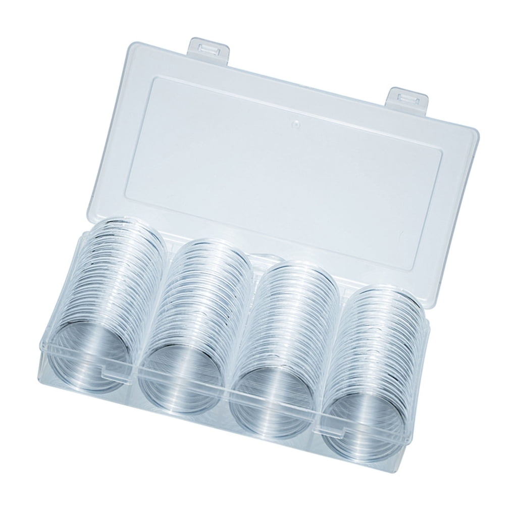 60pcs 40mm Coin Holder Silver Dollar Round Storage Box Commemorative ...