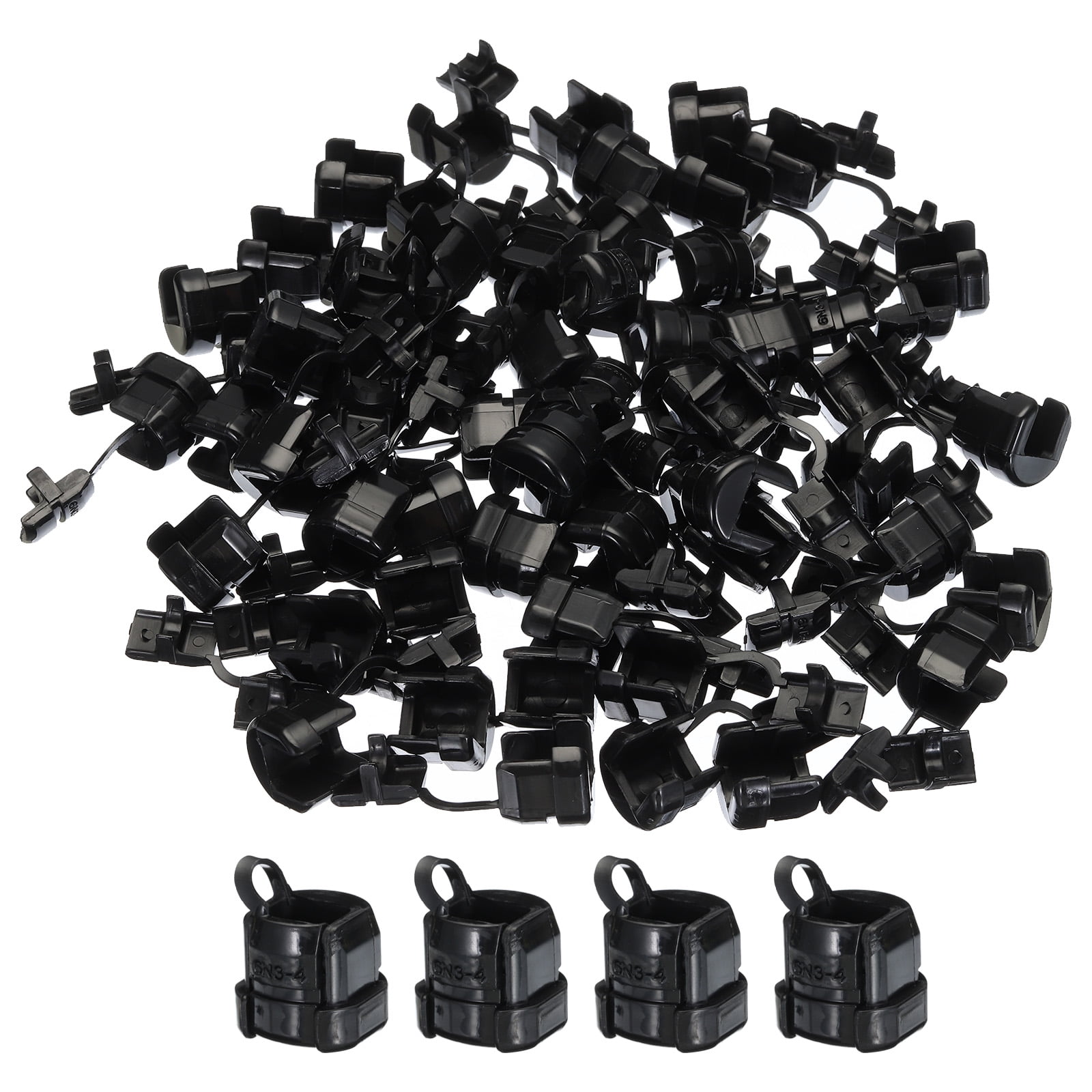 60pcs 6.5-7.5mm Strain Relief Cord Connector Cable Bushing Boot Sleeve ...