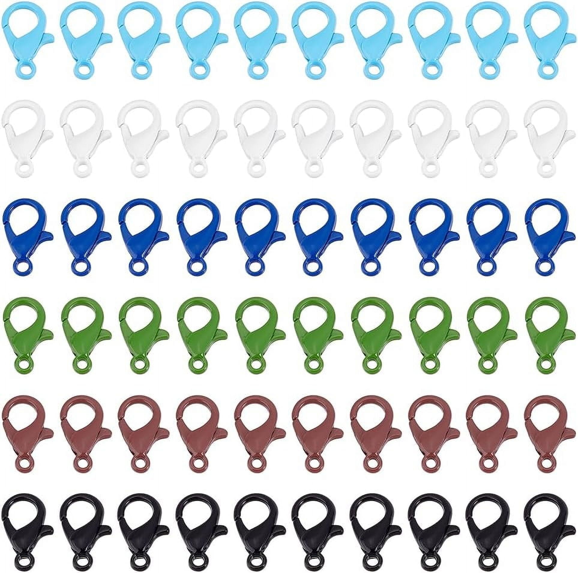 60pcs 6 Colors Lobster Claw Clasps Colored Necklace Fastener Hook ...