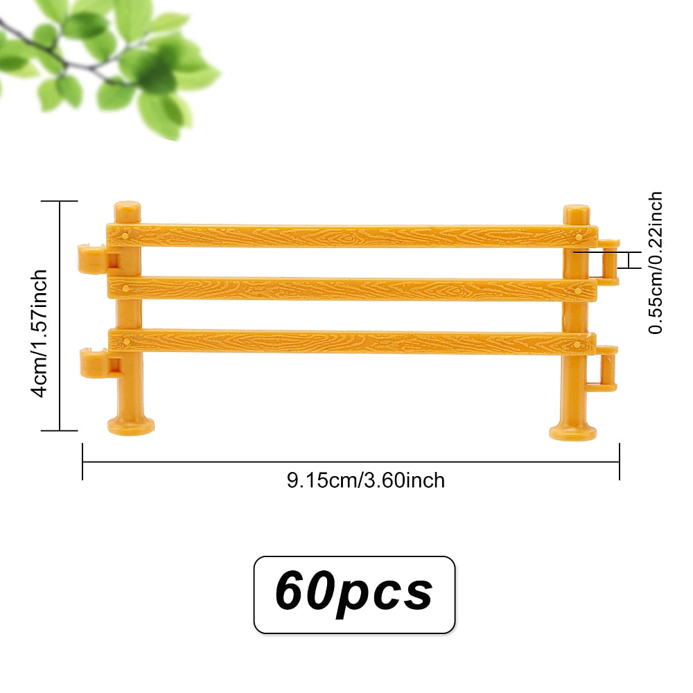 60pcs 60pcs Mini Corral Fence Accessories Panel set Farm Corral Fence ...