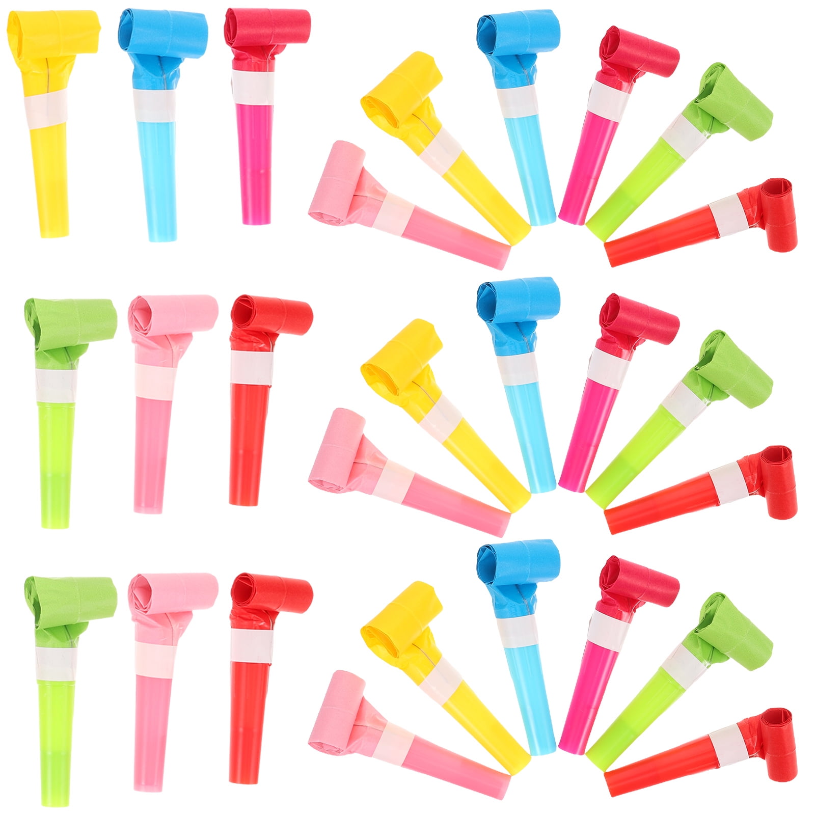 60pcs 6cm Solid Color Whistles Plastic Cheering Props Party Playing ...