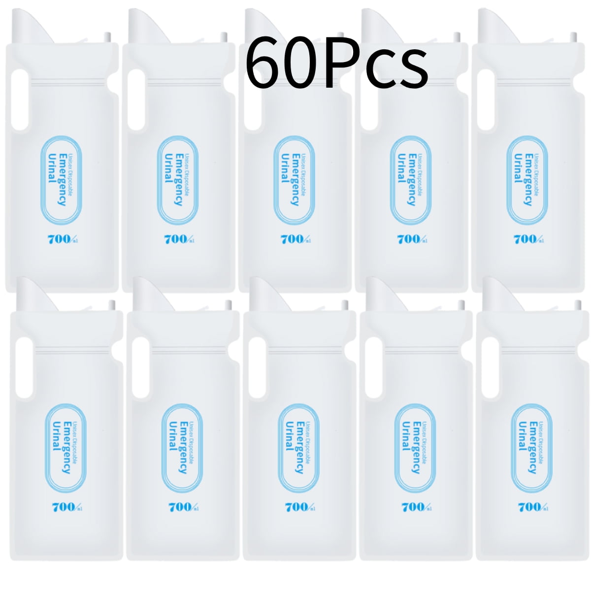 60pcs 700ML Disposable Urine Bags, Travel Pee Bags Unisex Urinal Bag ...