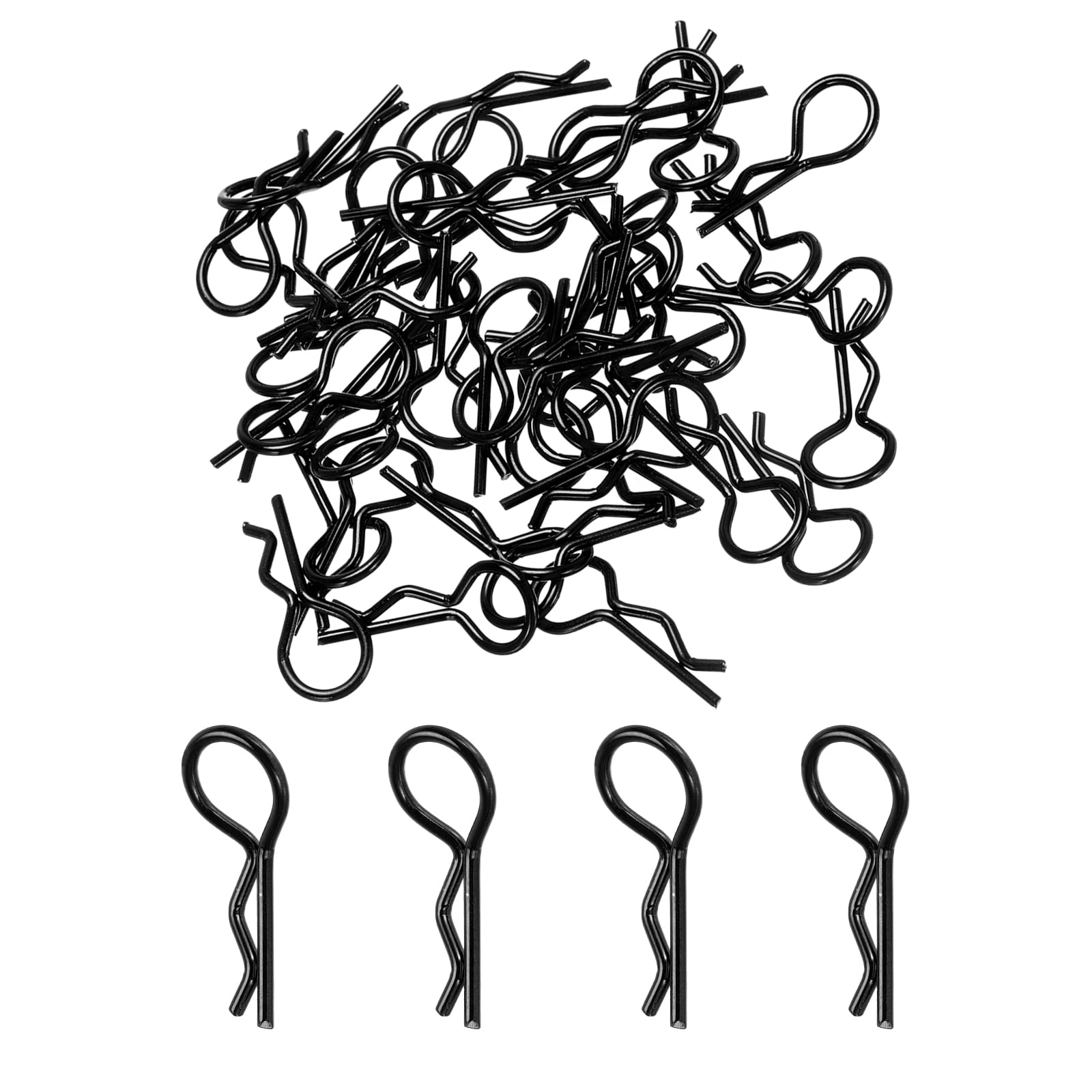 60pcs Angle Body Clips Bent Springy Pins for All 1/8 1/10 1/12 Scale ...