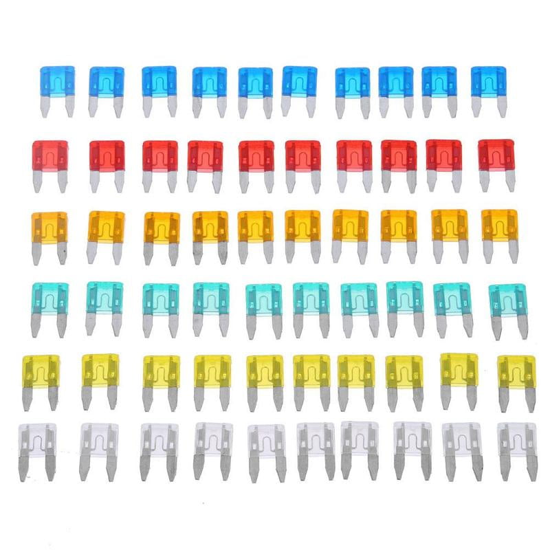 60pcs Auto Car Truck Mini Fuse Blade 5A 10A 15A 20A 25A 30A Mixed Set ...