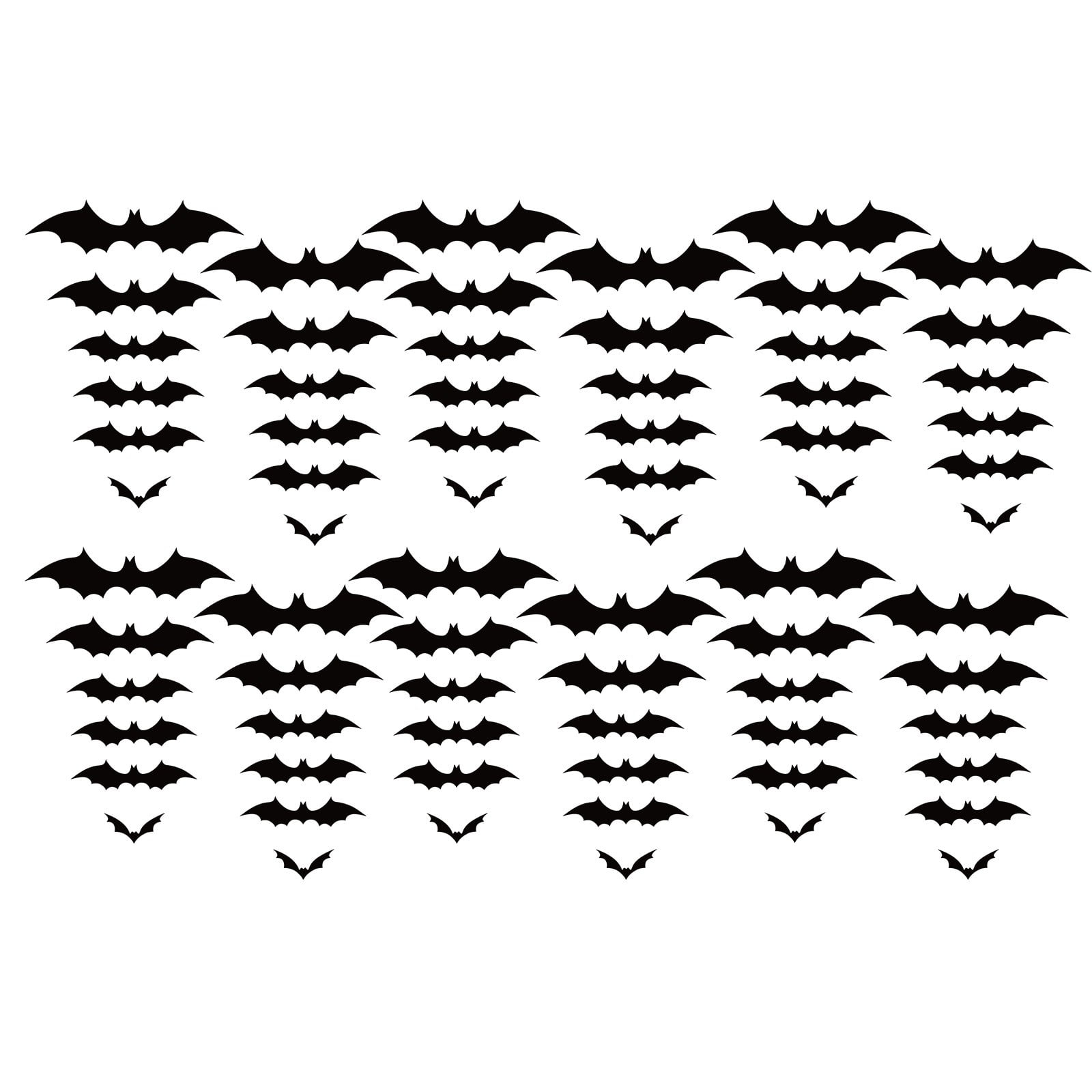 60pcs Bats Halloween Decoration,Halloween Bats Wall Décor Realistic PVC ...