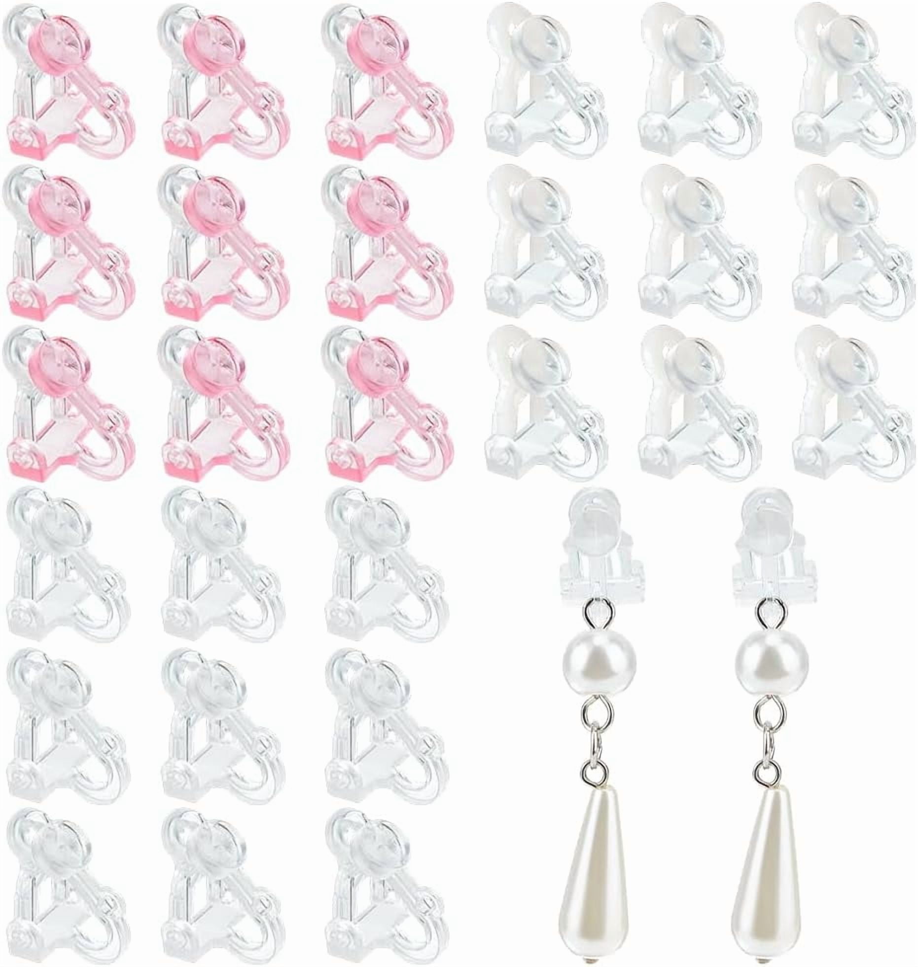 60pcs Clip-on Earring Converter 3 Color Resin Earring Findings ...