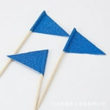 60pcs Cupcake Toppers Flags Mini Small Triangle Flags Toothpick Sticks ...