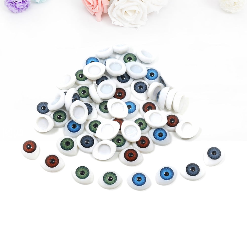 60pcs DIY Eyes Oval Safety Eyes Craft Eye for Home Bear Stuffed Animals ...